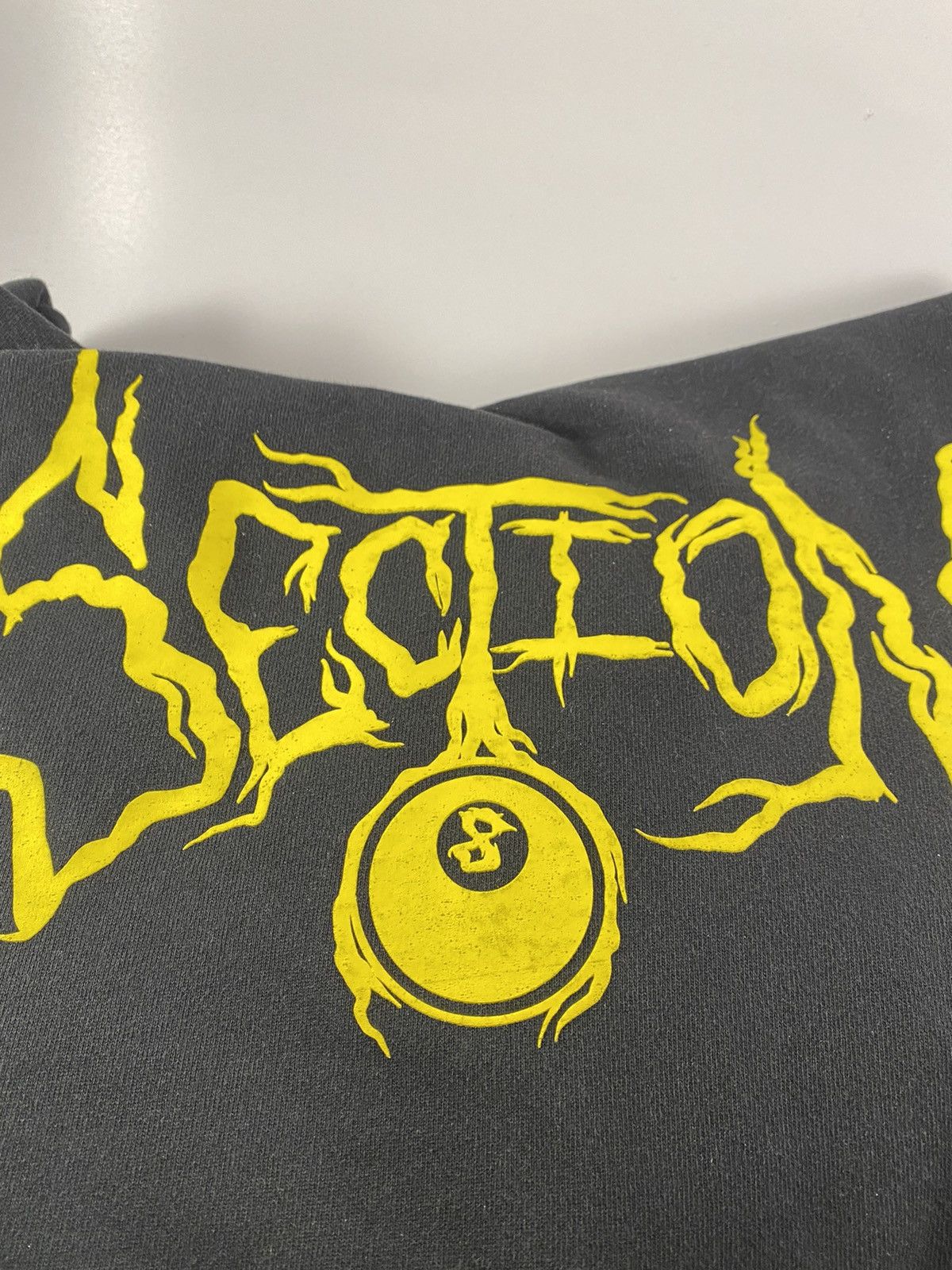 Section 8 BLACK AND YELLOW SPIKED HOODIE (JUMBO LOGO) | Grailed