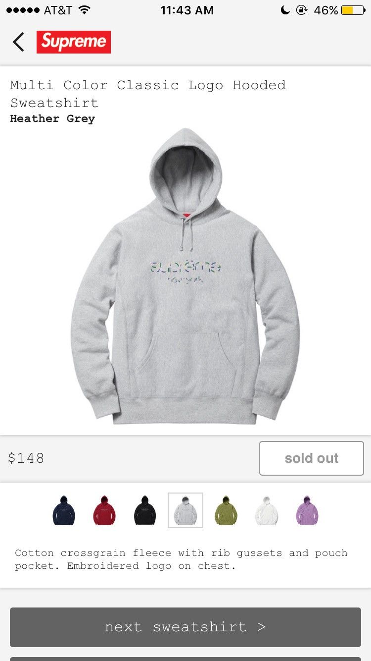 Supreme Multi Color Classic Logo Hoodie | Grailed