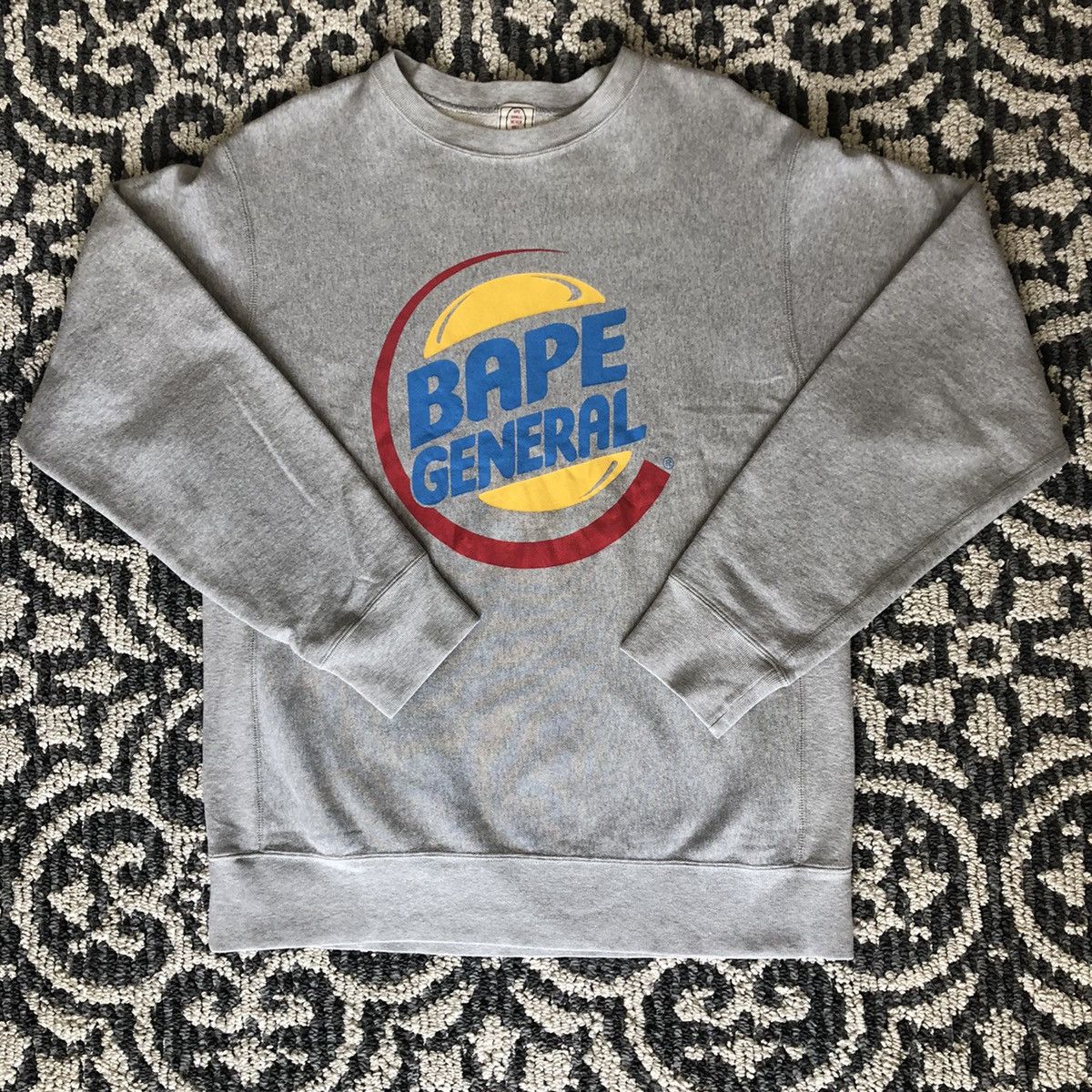Bape Bape General Burger King Logo Crewneck | Grailed