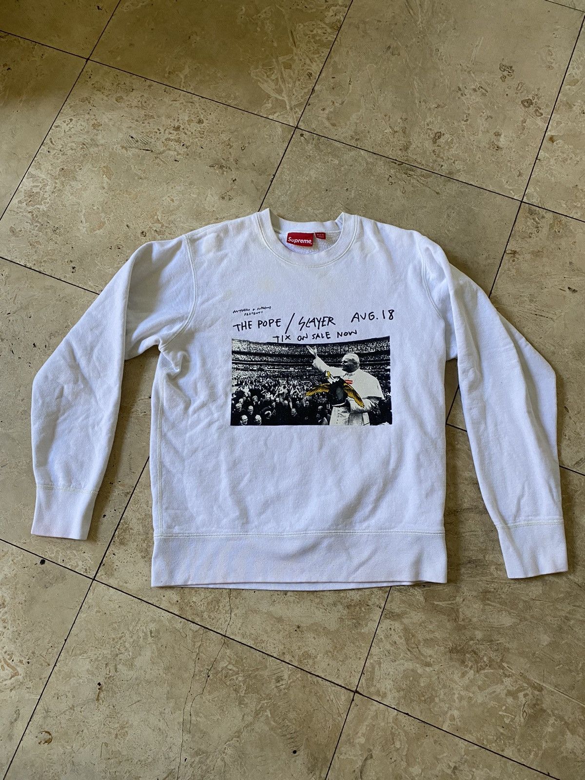 Supreme supreme the pope / slayer crewneck | Grailed