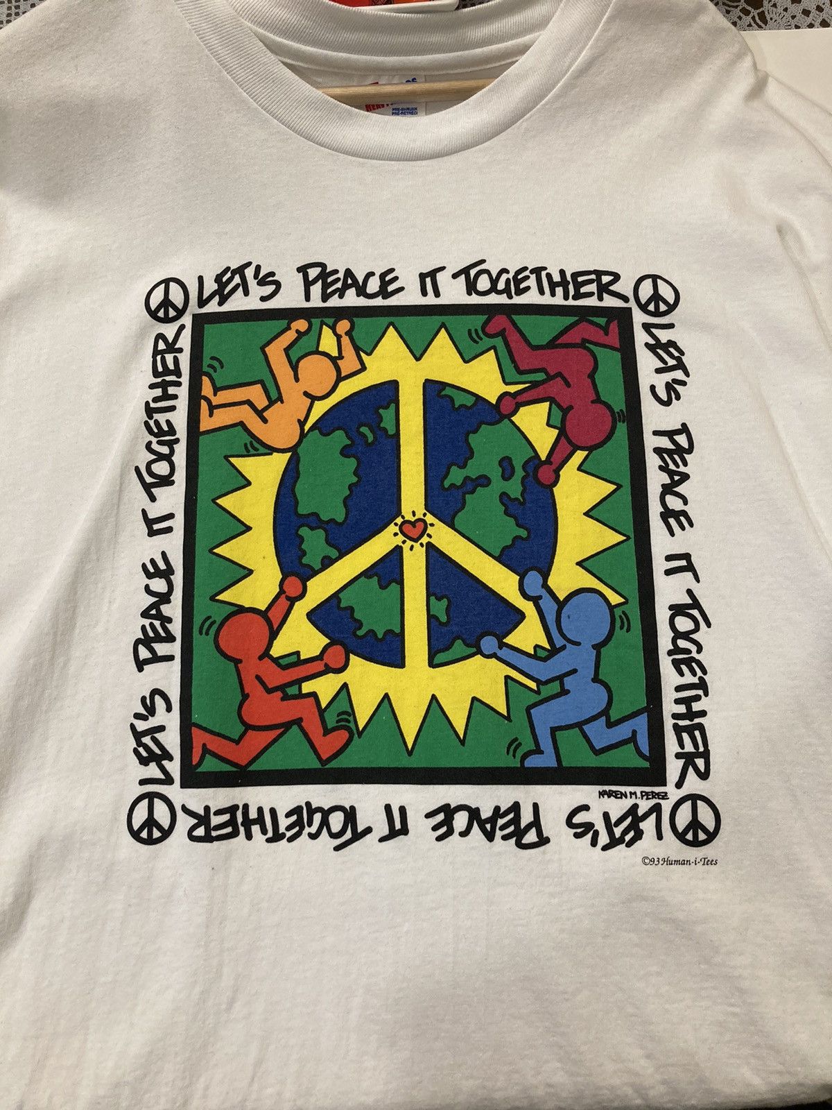 Vintage Keith haring lets peace it together | Grailed