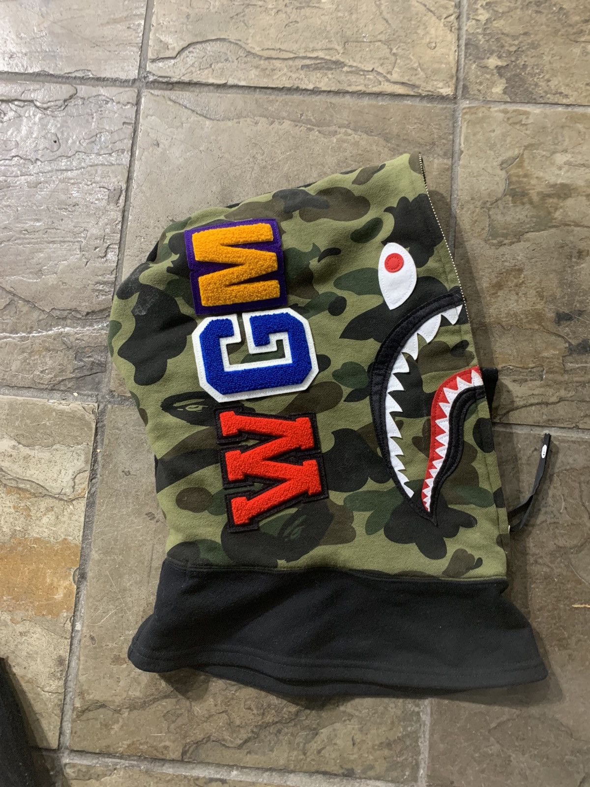 Bape BAPE SHARK FACE MASK HOOD (BLACK) | Grailed