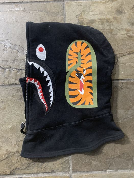 Bape BAPE SHARK FACE MASK HOOD (BLACK) | Grailed