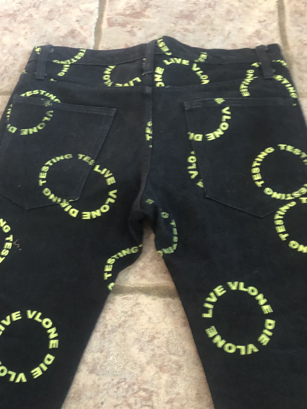 Vlone vlone testing denim jeans | Grailed