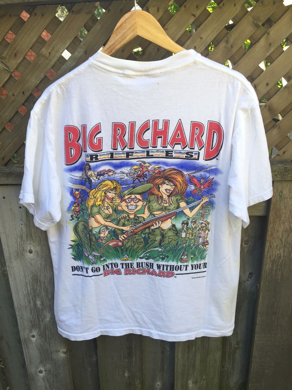 Vintage Vintage 90’s Big Richard Rifles Parody Funny T Shirt | Grailed