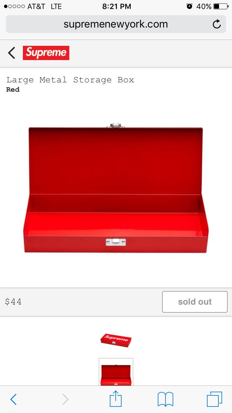 Supreme Supreme Large Metal Storage Box | Grailed