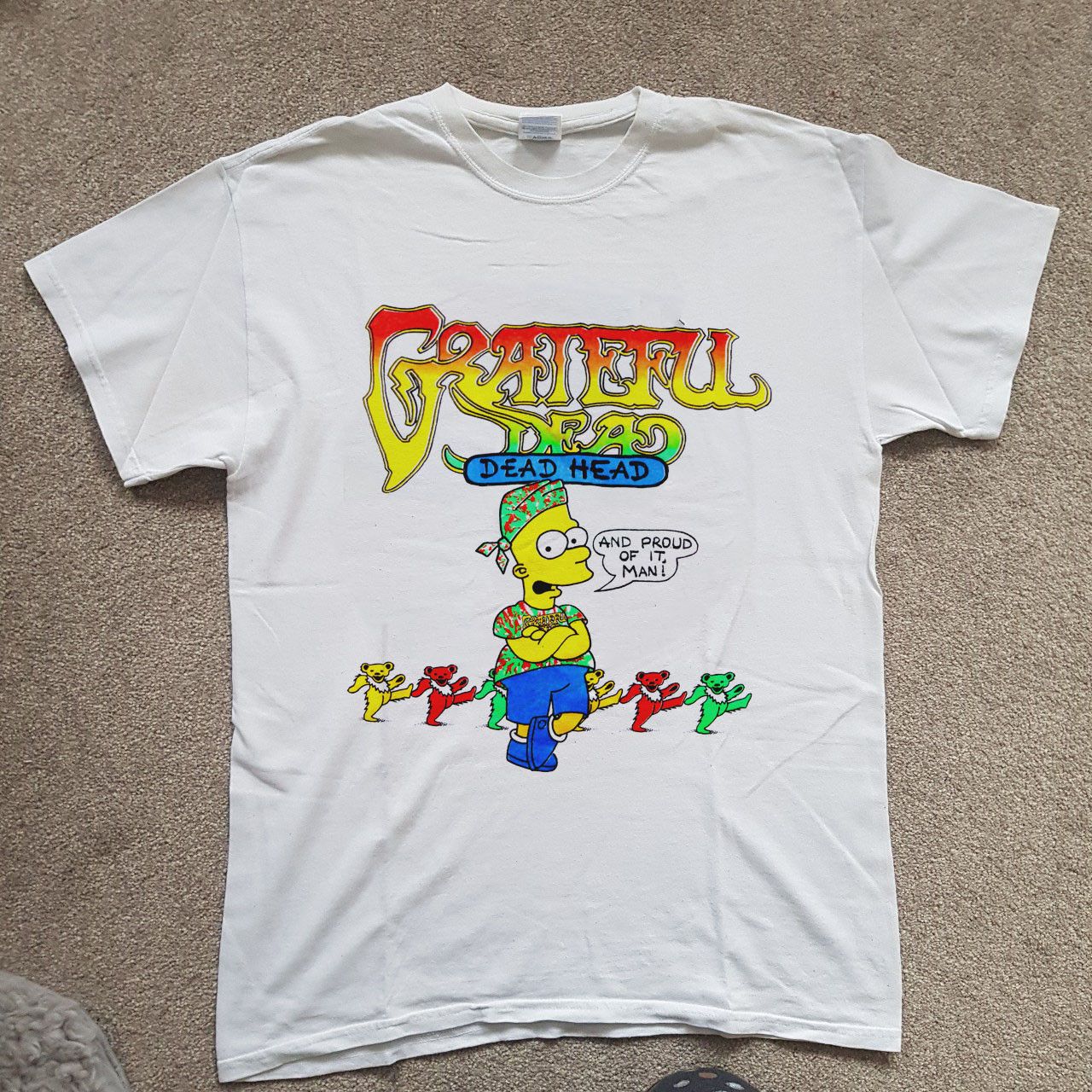 Tour Tee Grateful Dead Bart Simpson Deadhead T-Shirt | Grailed