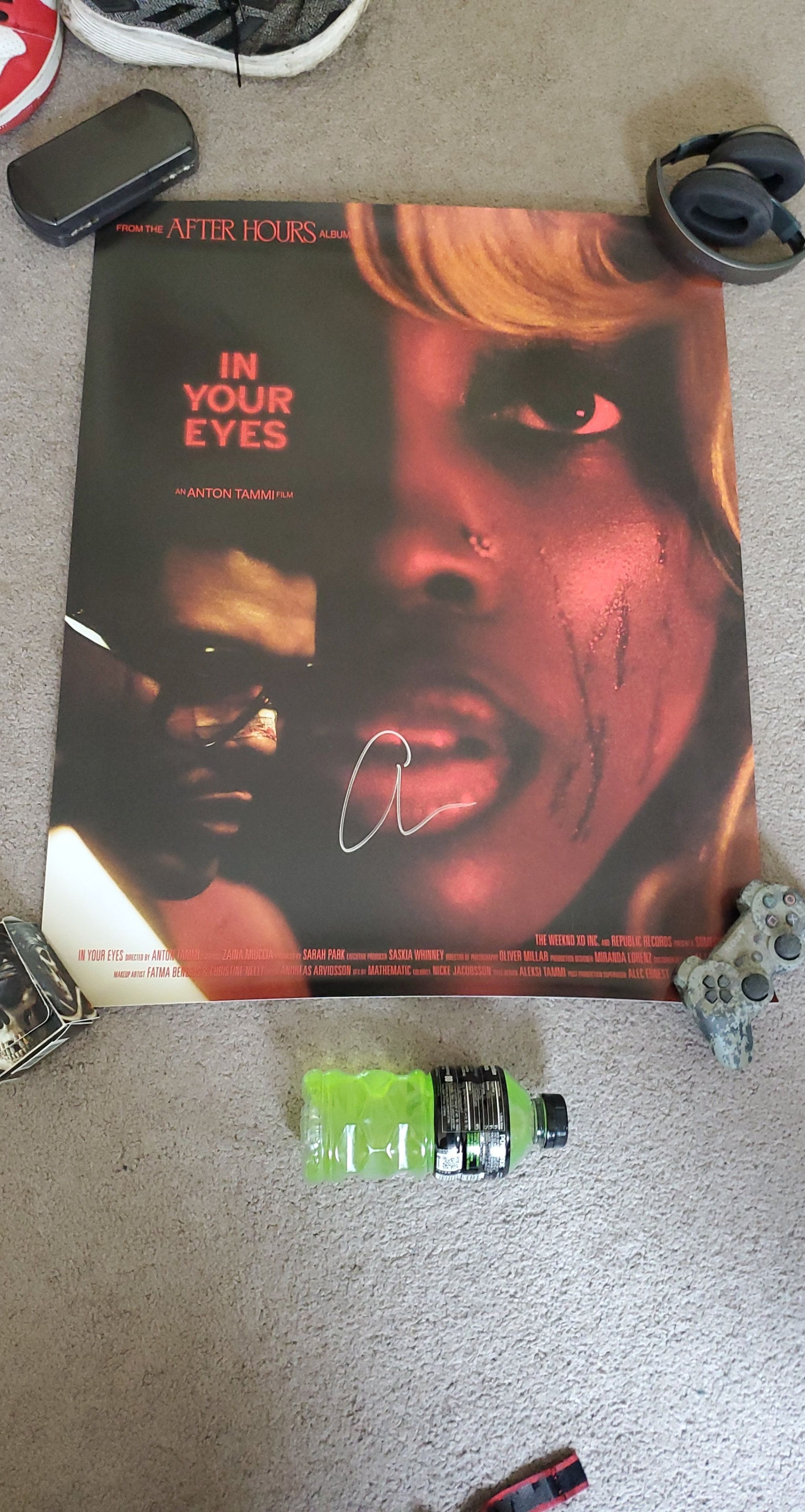 The Weeknd The Weeknd Signed Poster In Your Eyes | Grailed