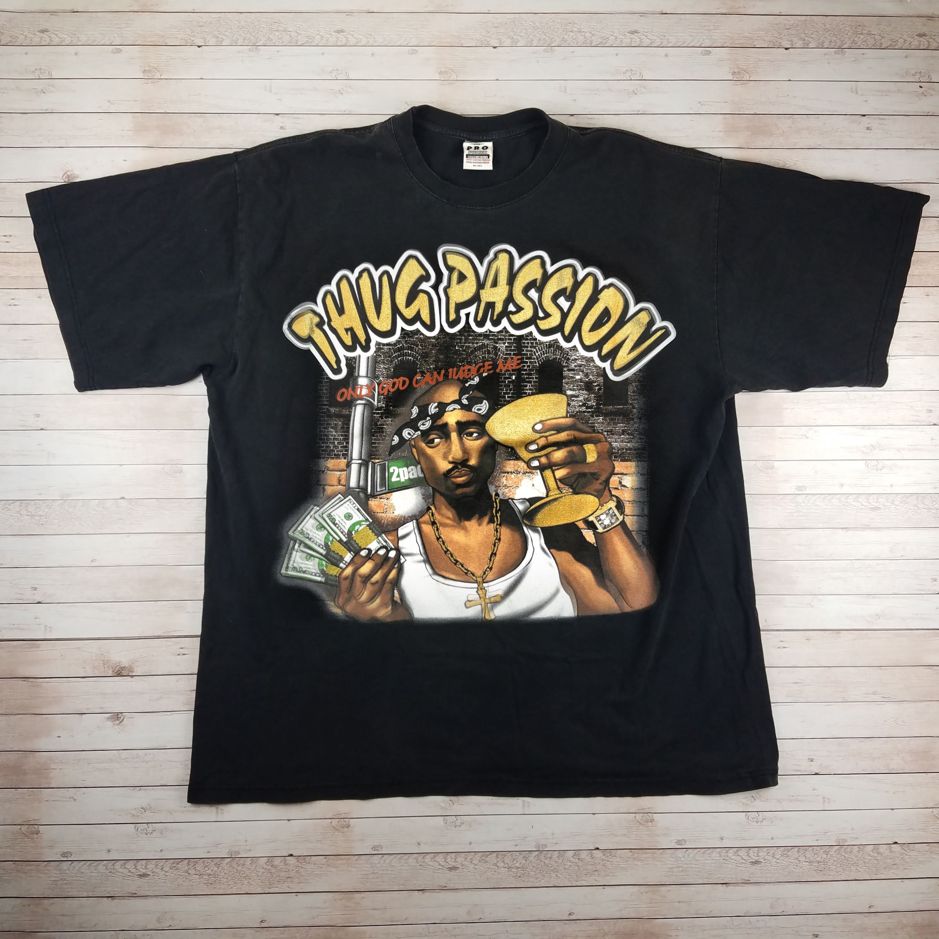 Vintage VTG 90s/00s Tupac 2Pac Thug Passion Rap Tee Shirt | Grailed