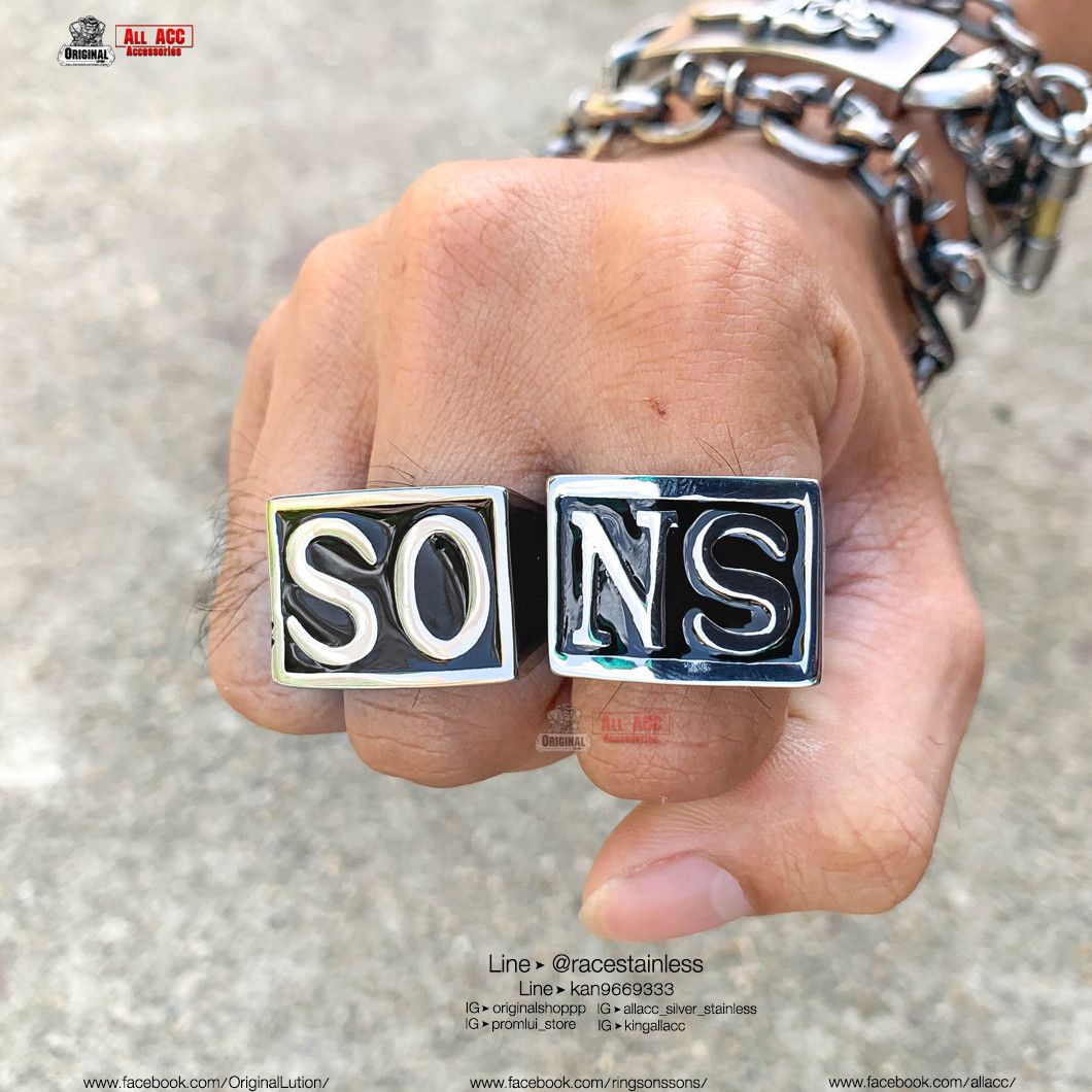Streetwear Ring Sons of anarchy SONS Jax teller SAMCRO Size7-12 inbox ...