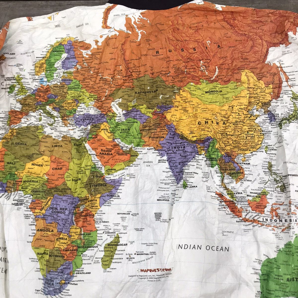 Vintage 90s Kurt Cobain World Map Jacket L | Grailed