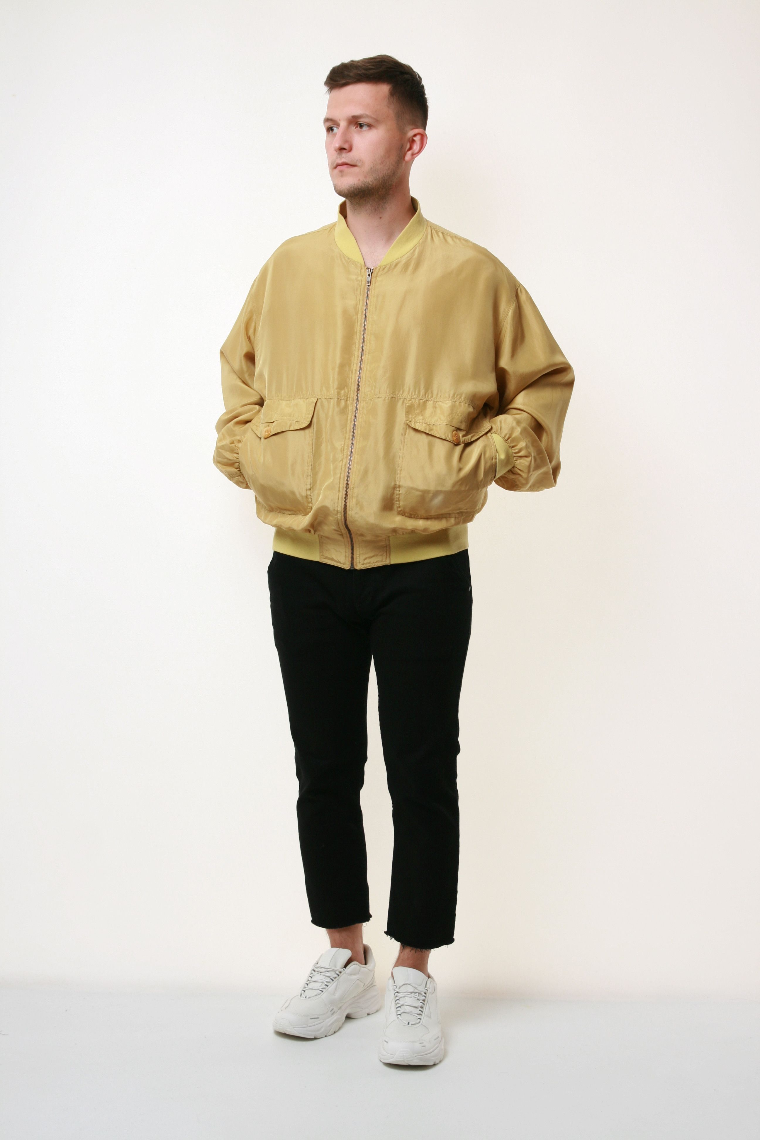 Other 80s AVANTI Vintage Rare Yellow Lined Jacket Bomber 17905 | Grailed