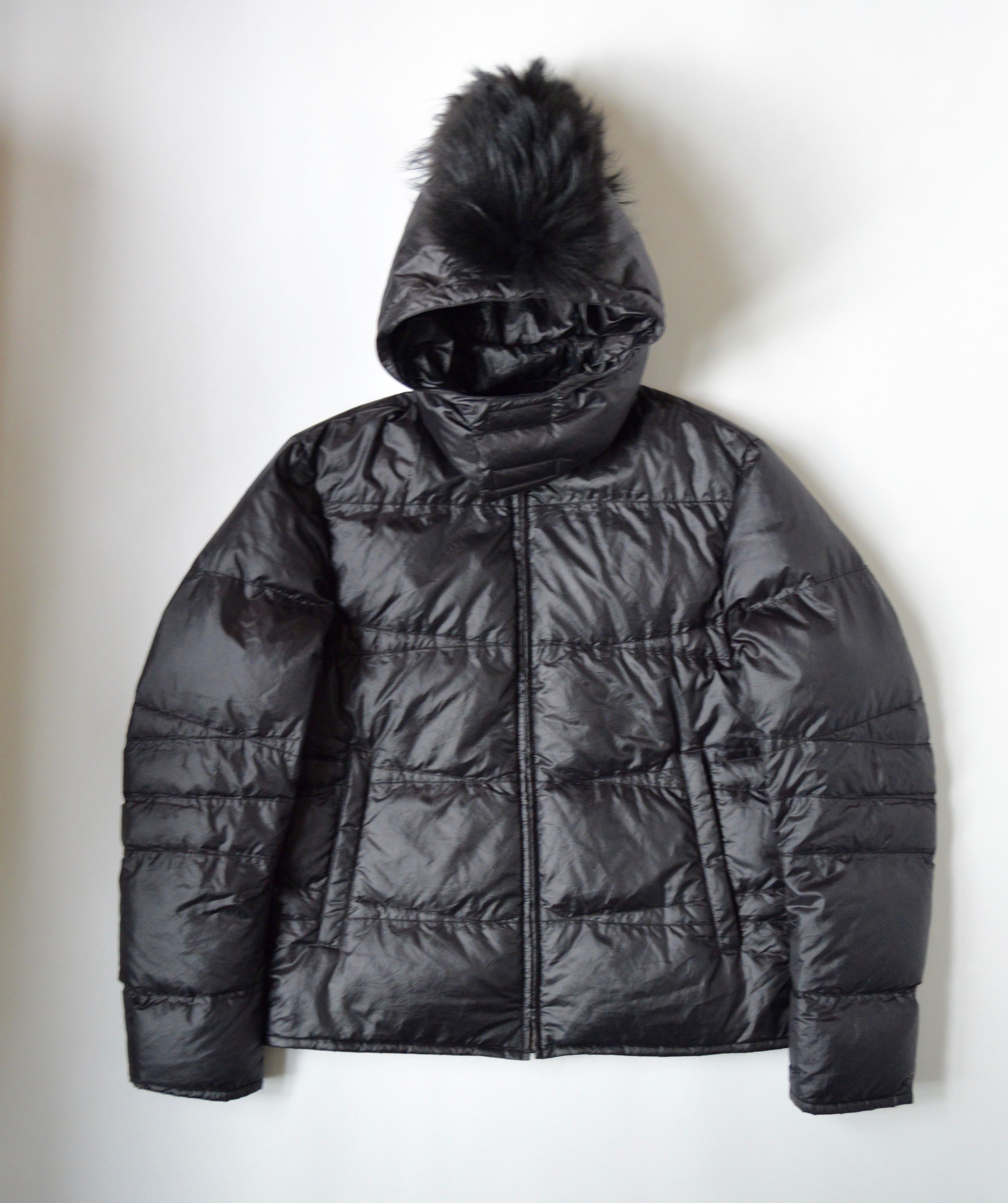 Prada Fox Fur Mohawk Nylon Down Jacket | Grailed
