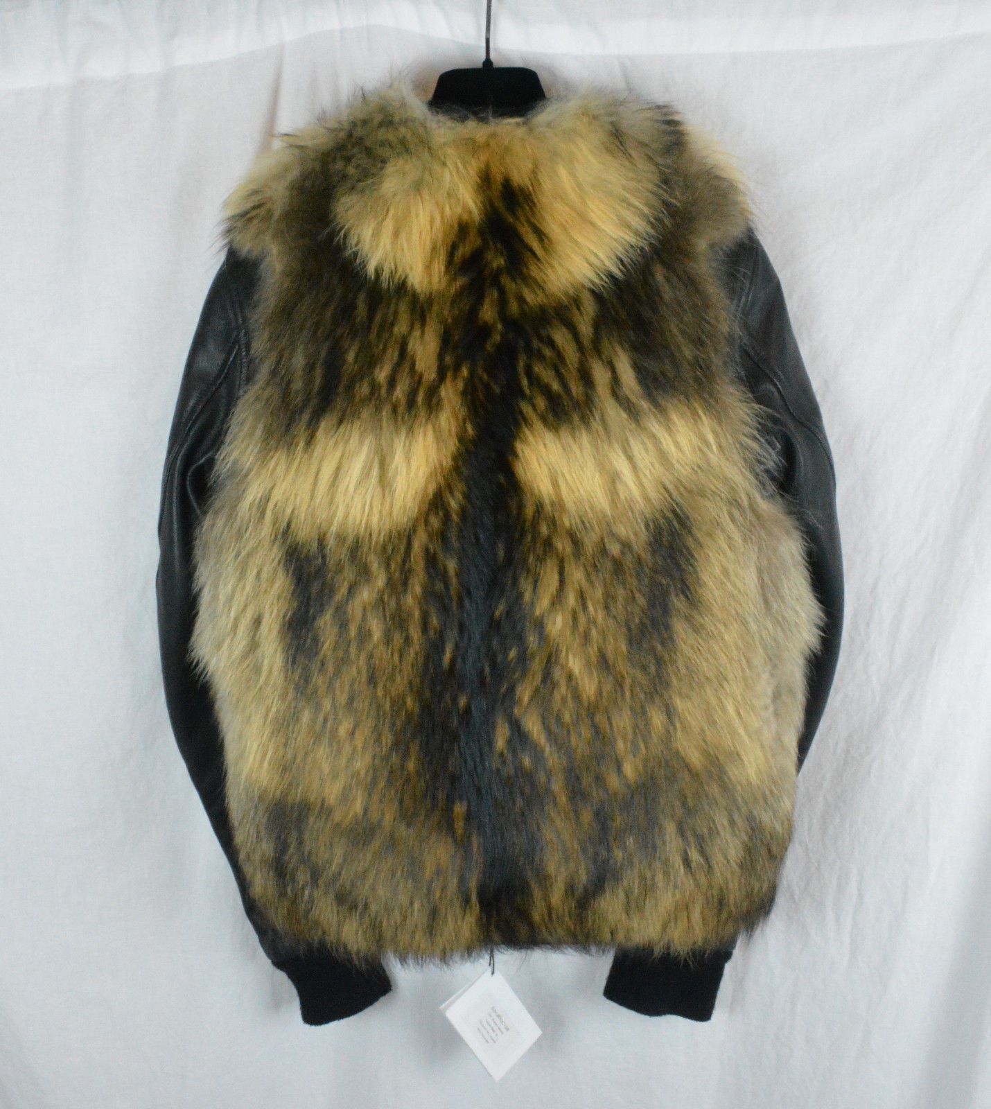 Balmain RACOON FUR LEATHER JACKET COAT | Grailed
