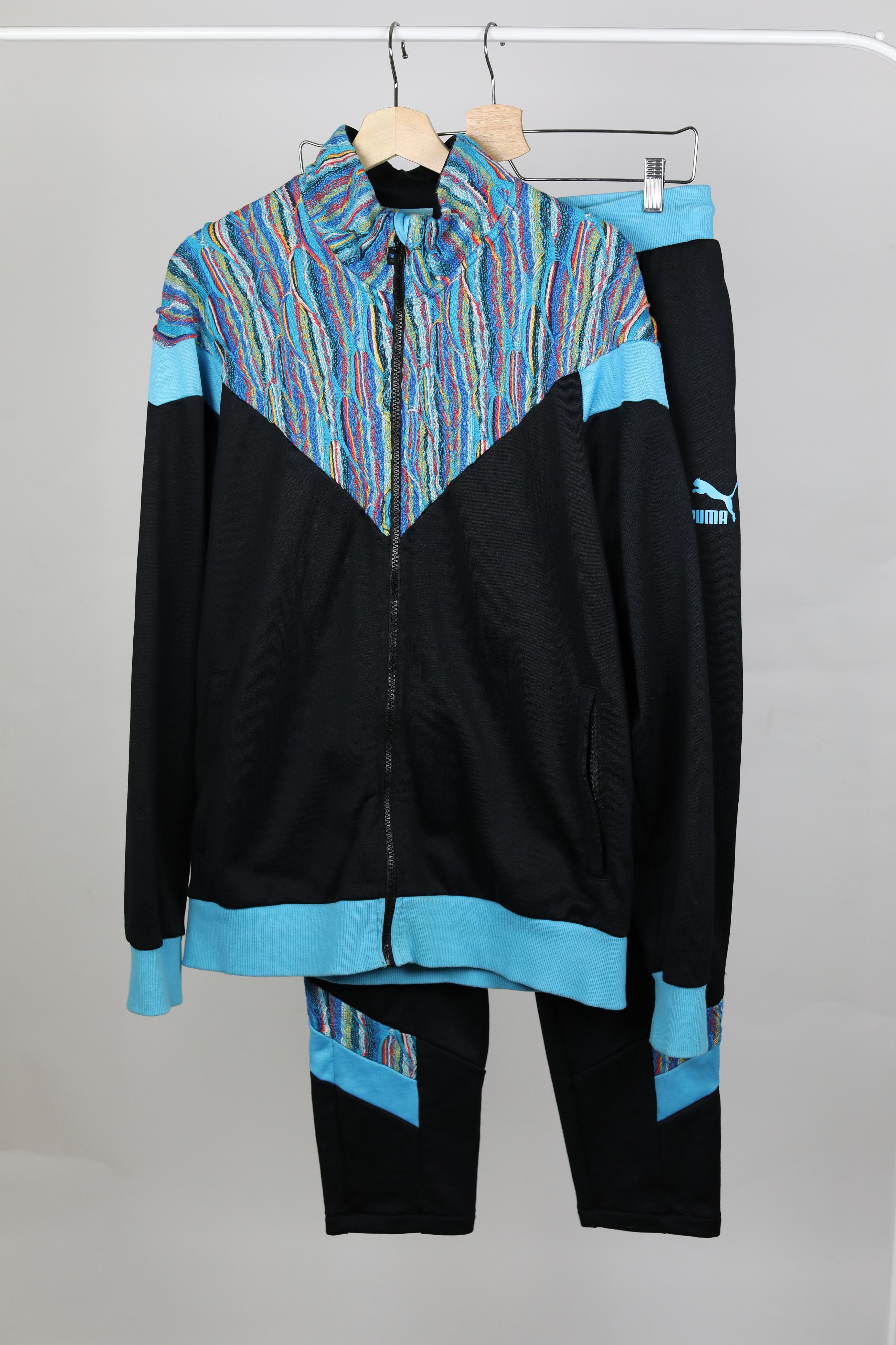 Coogi × Puma Puma x Coogie Black and Blue Tracksuit | Grailed