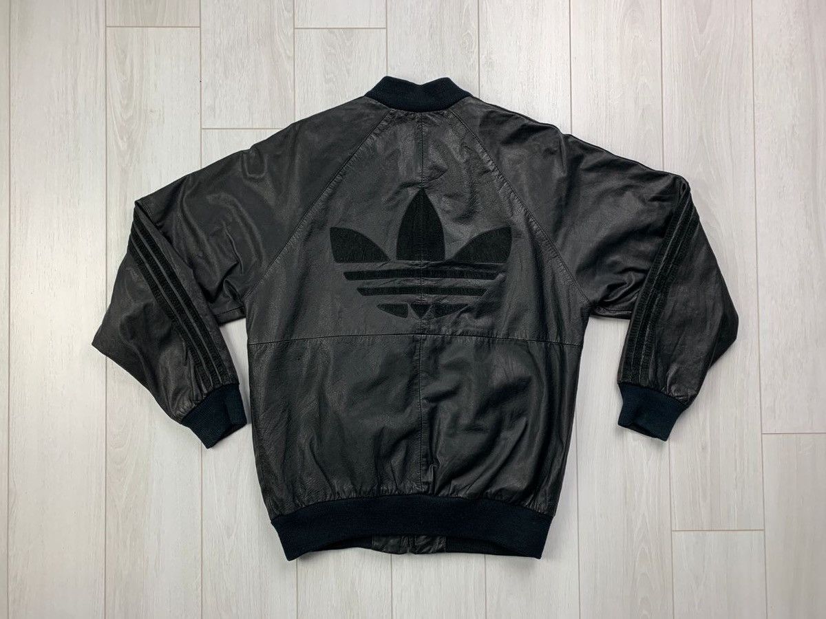 Adidas × Streetwear × Vintage 80s ADIDAS A17 LEATHER JACKET VINTAGE MEN ...