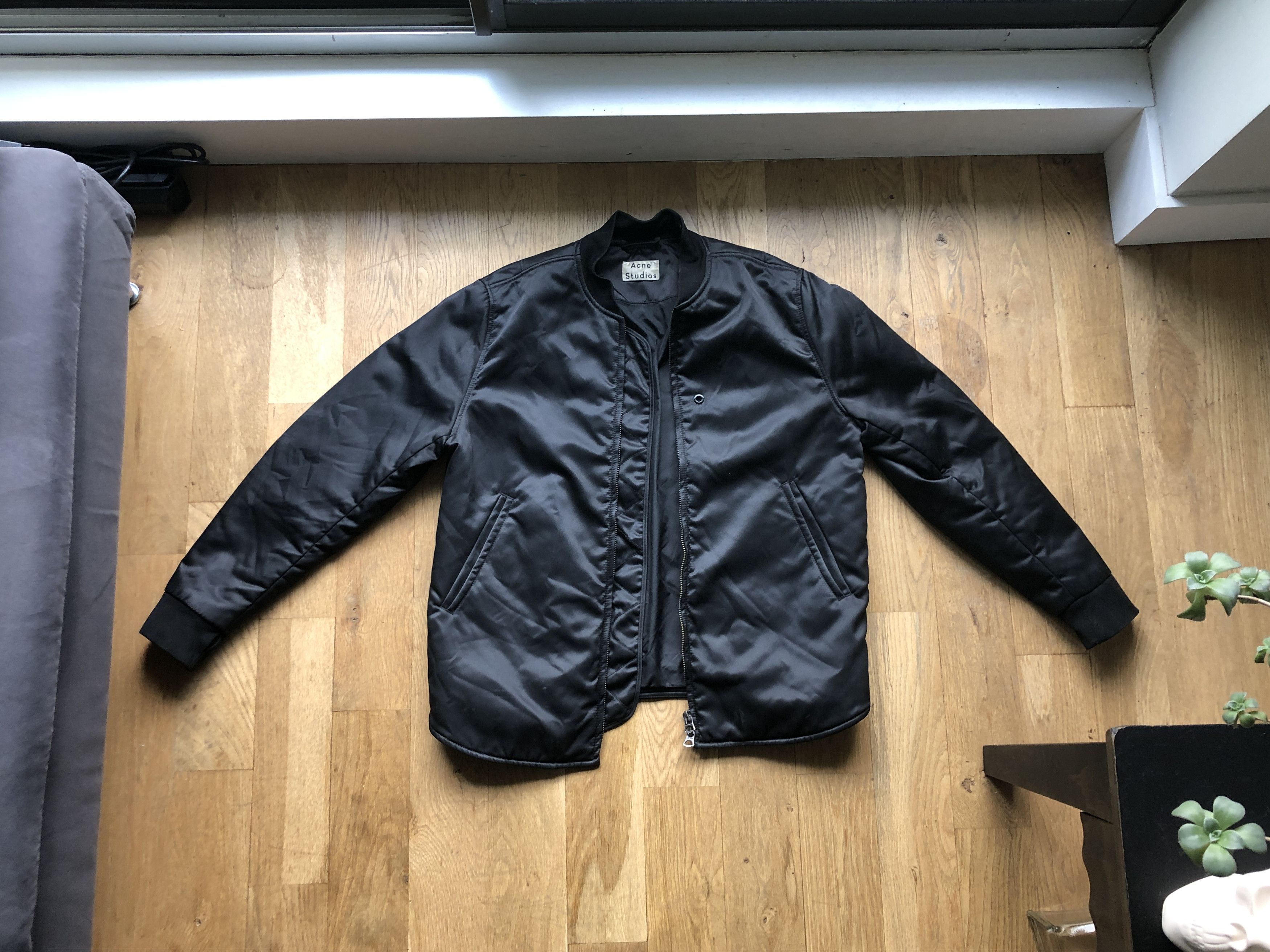 Acne Studios Acne Studios BLACK Mylon Matt PAW17 Bomber Jacket | Grailed