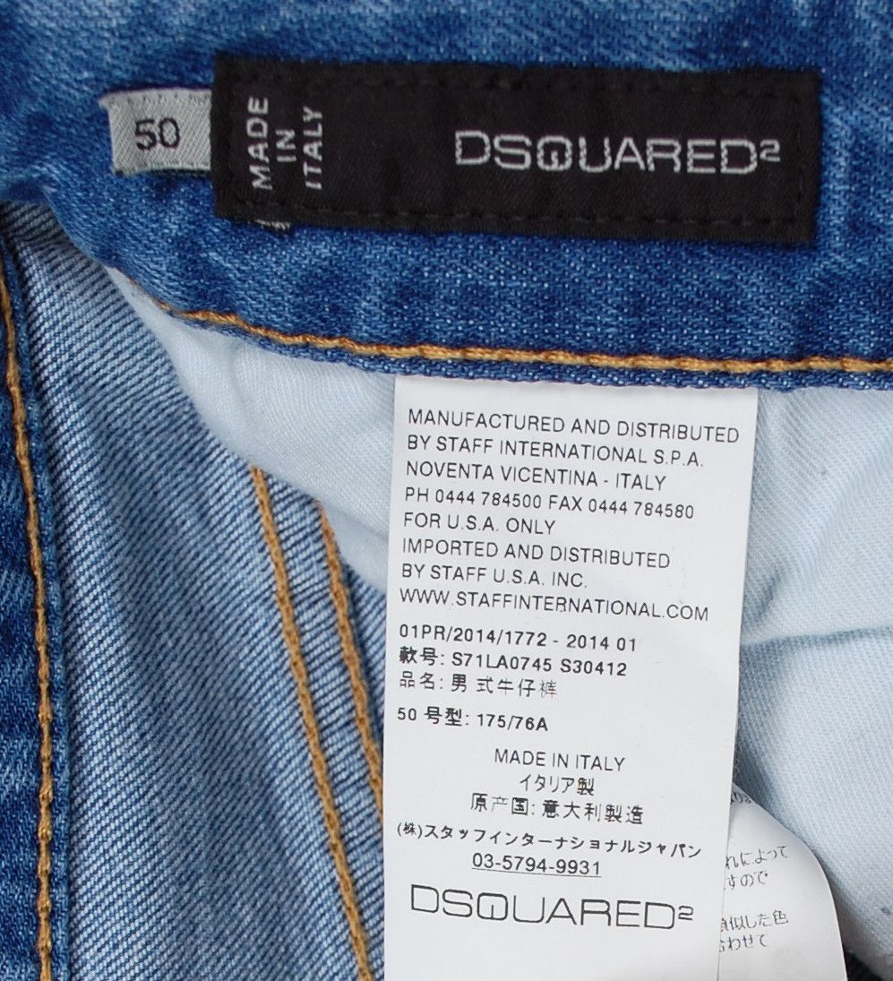 Dsquared2 Original Dsquared Blue Disstressed Tappered Fit Men Jeans in ...
