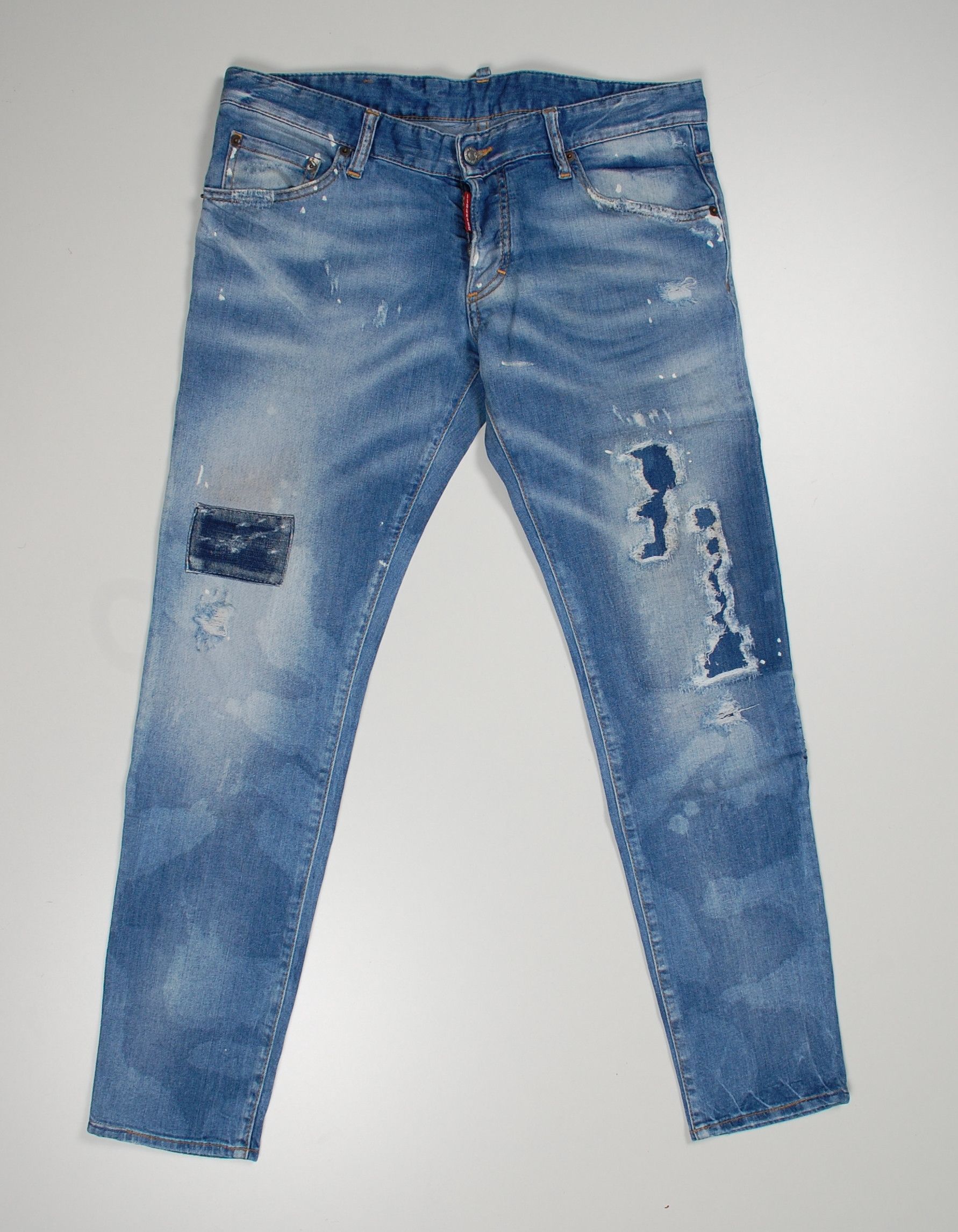 Dsquared2 Original Dsquared Blue Disstressed Tappered Fit Men Jeans in ...