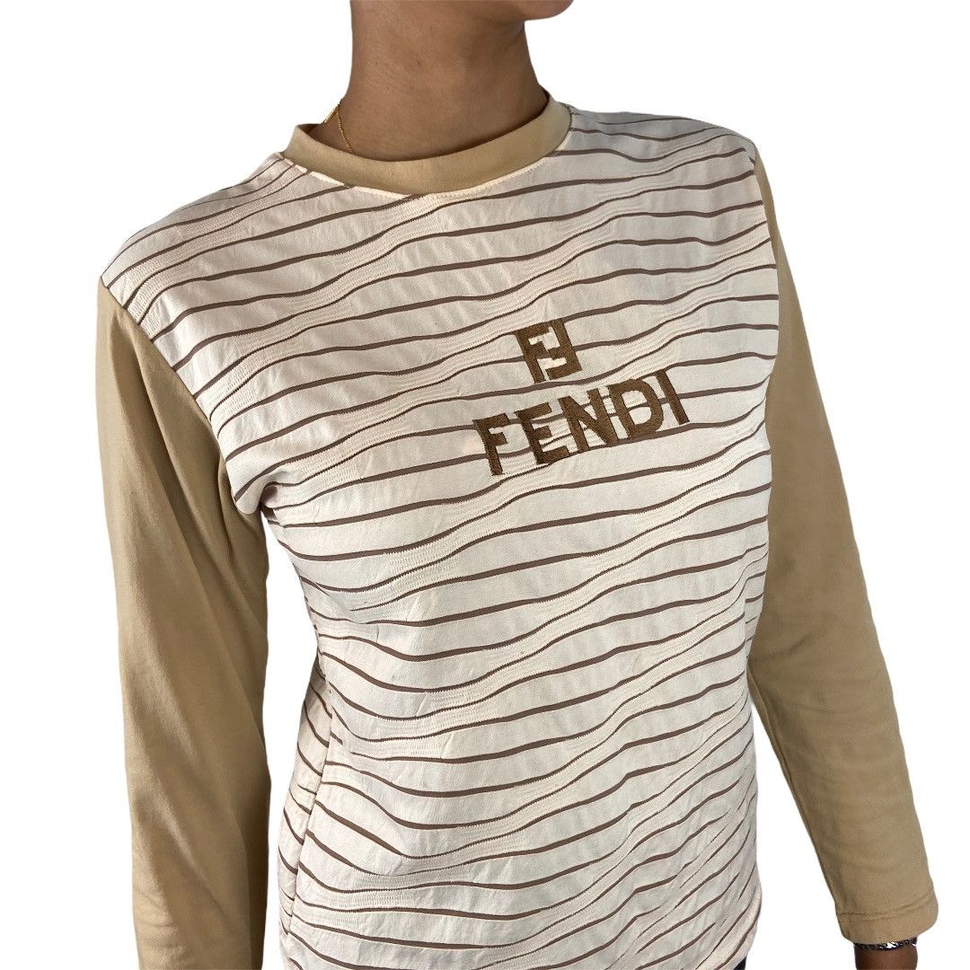 Fendi Fendi logo unstraight line T shirt | Grailed