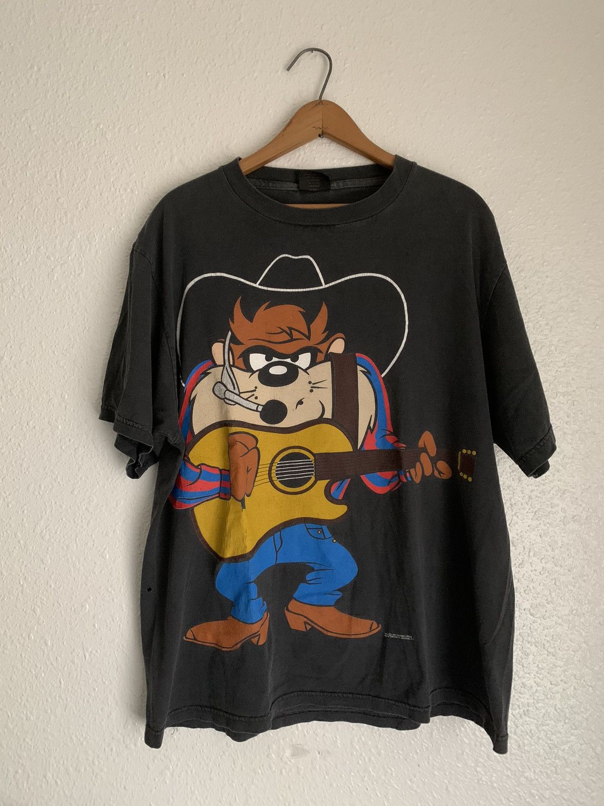 Vintage Vintage 1993 Taz cowboy double sided t shirt | Grailed