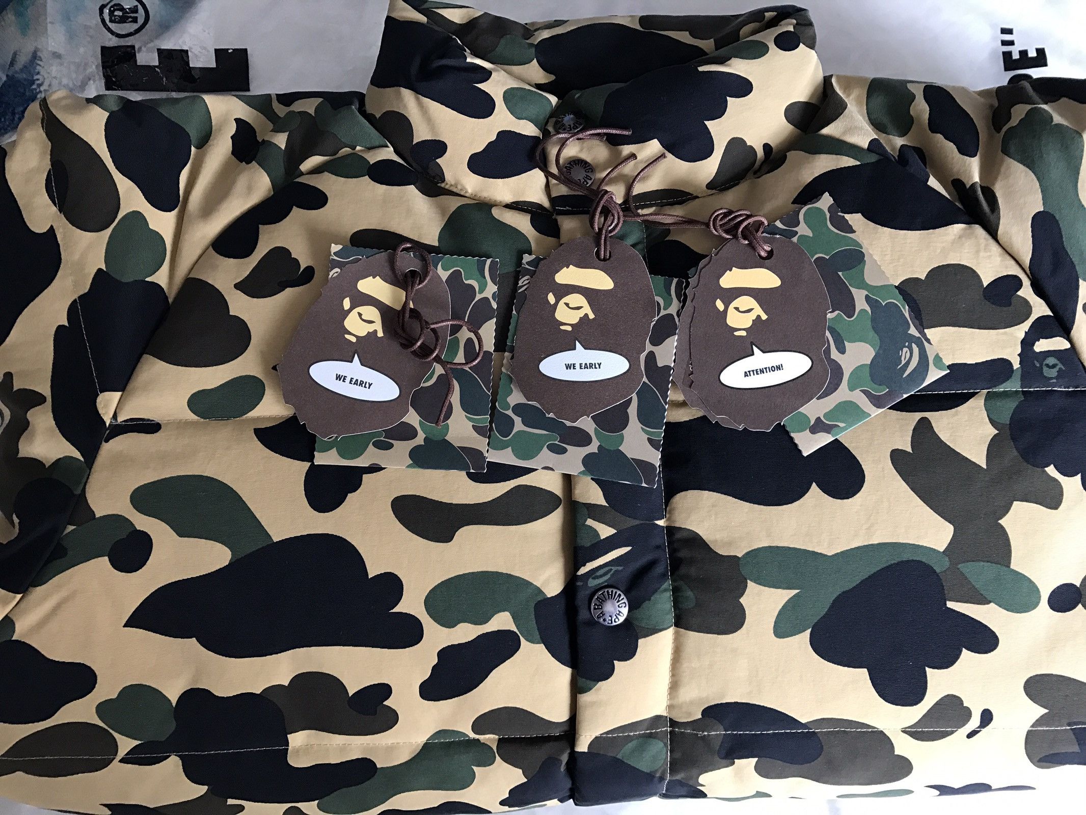 Bape 1st Yellow Camo Bape Down Jacket | Grailed