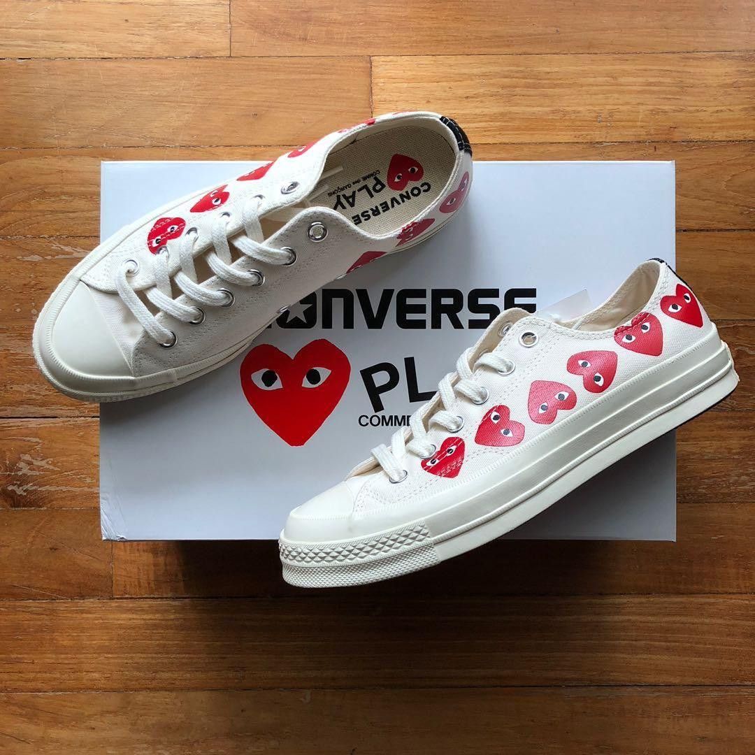 Converse CDG PLAY x Converse Chuck Taylor Multi Hearts Low | Grailed