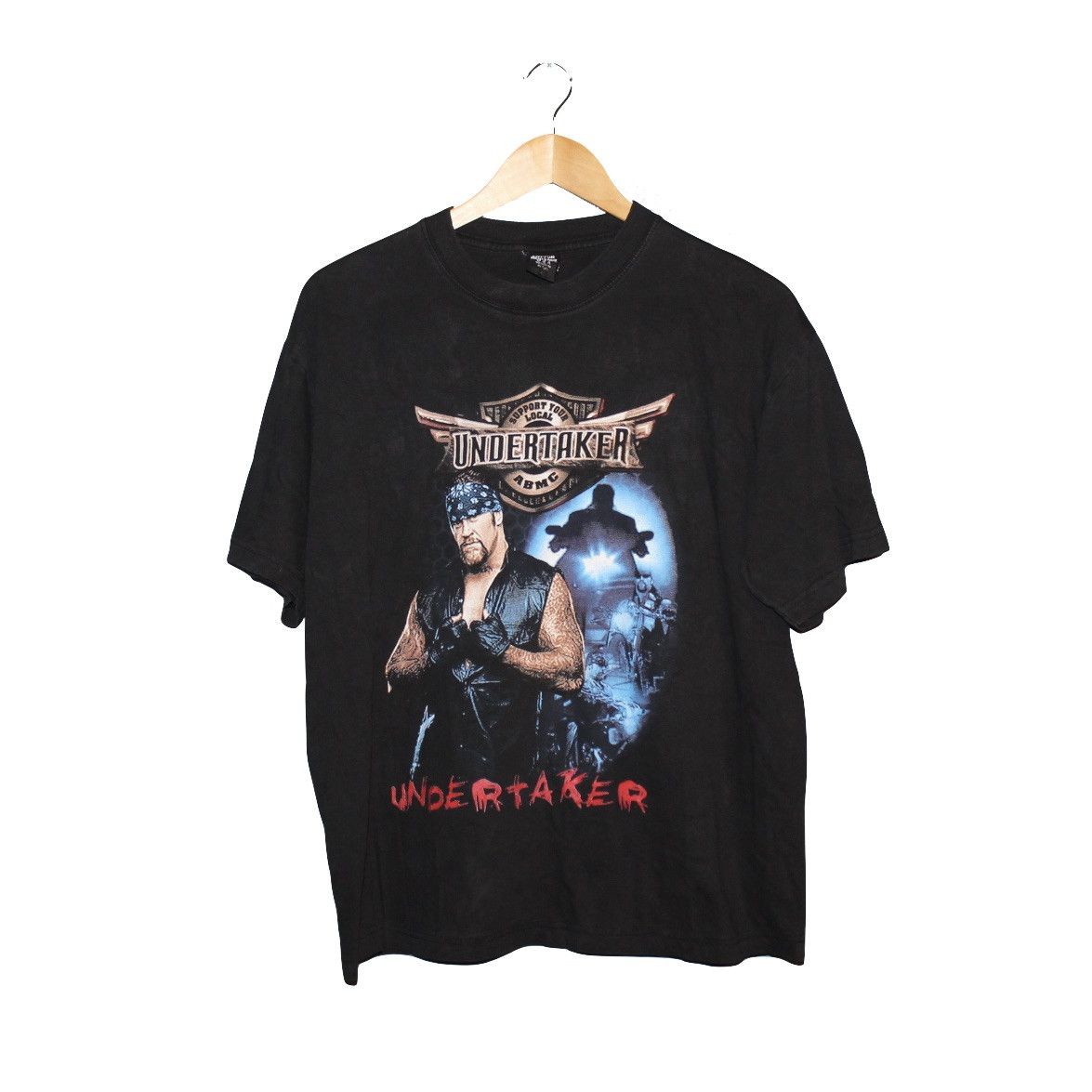 Rap Tees × Vintage × Wwf 1997 The Undertaker American Badass Motorcycle ...
