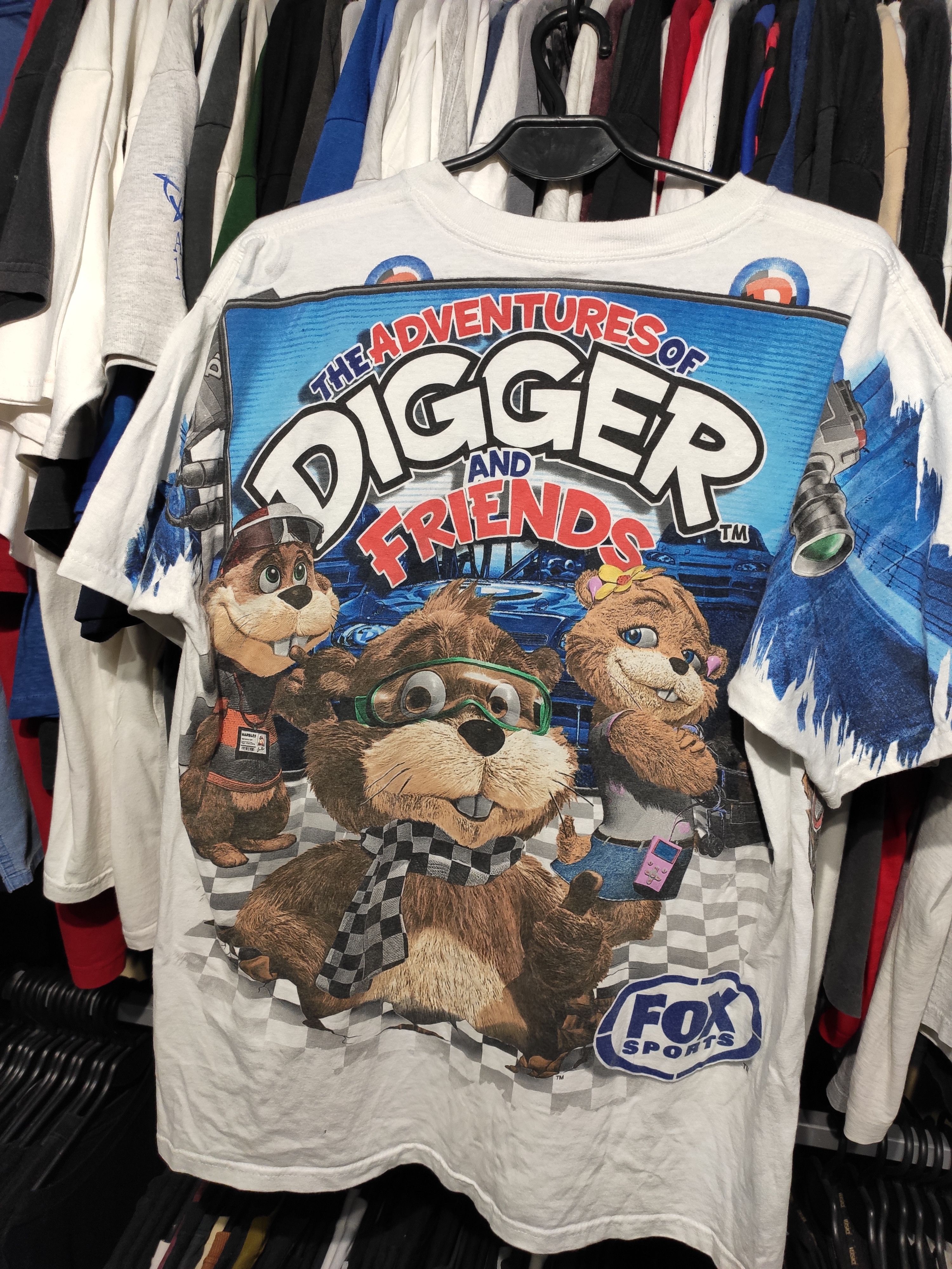 NASCAR × Vintage Digger Unleashed NASCAR fullprint t-shirt | Grailed