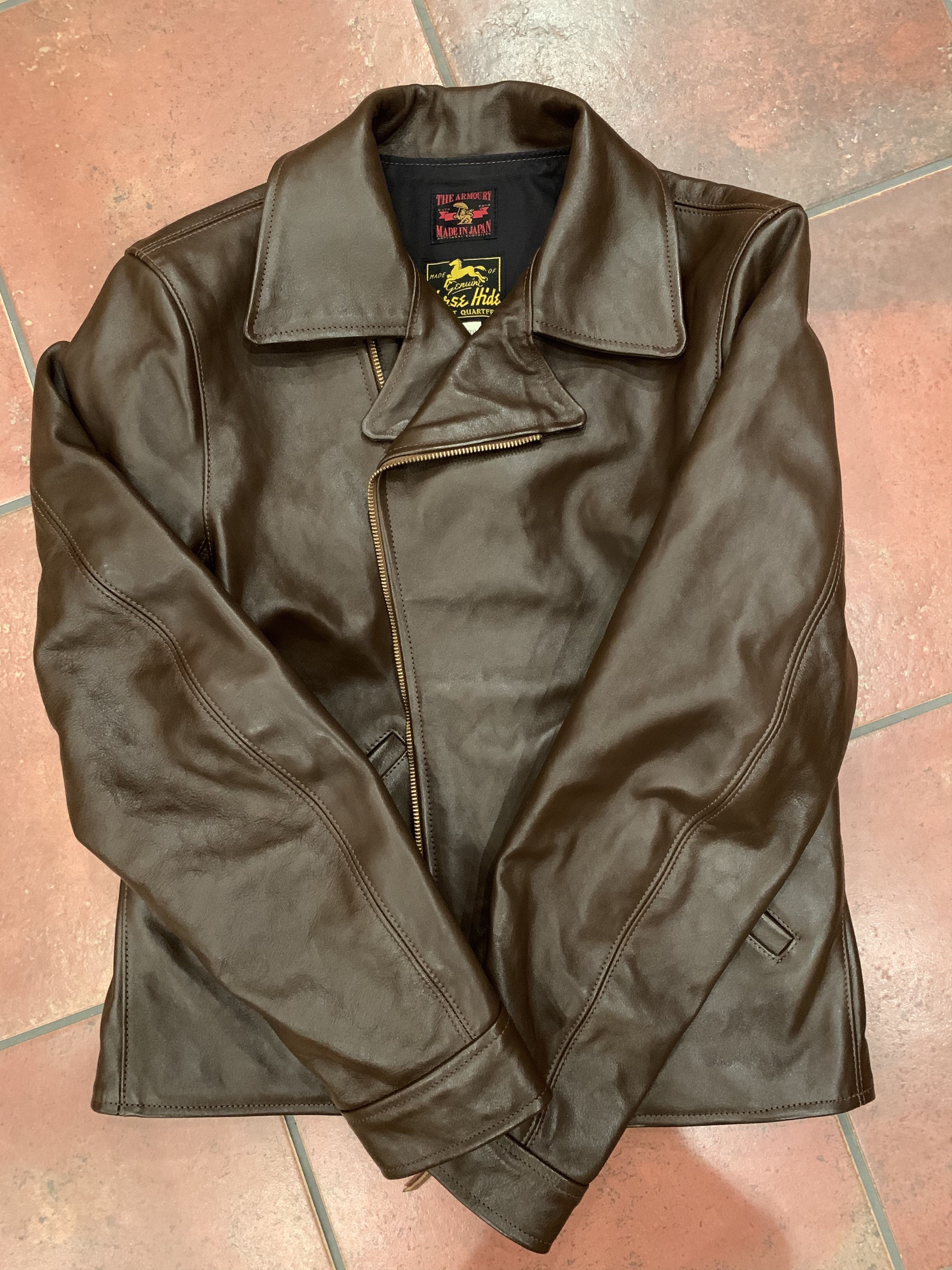 The Armoury × The Real McCoy's Double-Breasted Flight Leather Jacket ...