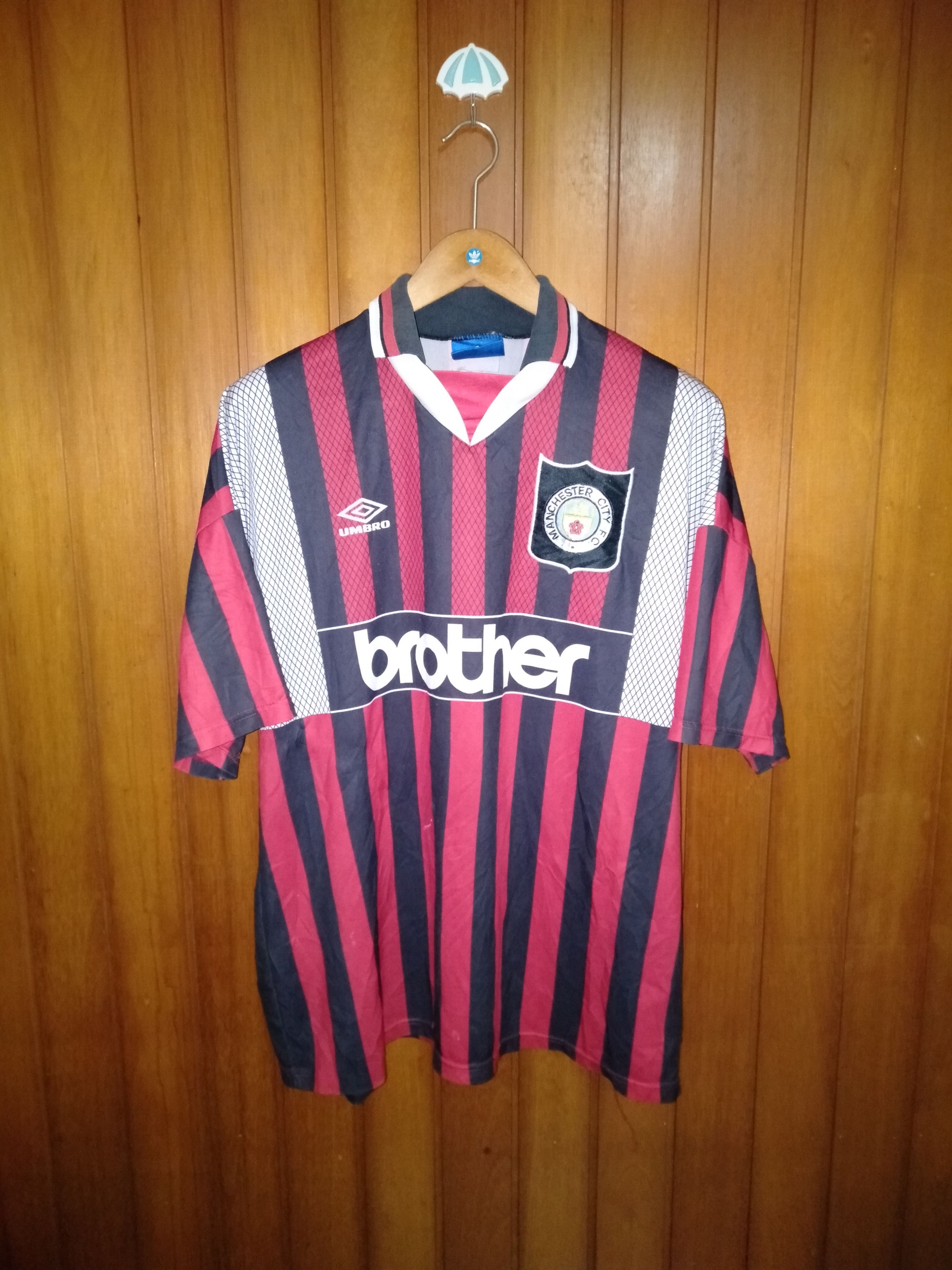 Umbro × Vintage Vintage 1994 Away Manchester City Brother Jersey | Grailed
