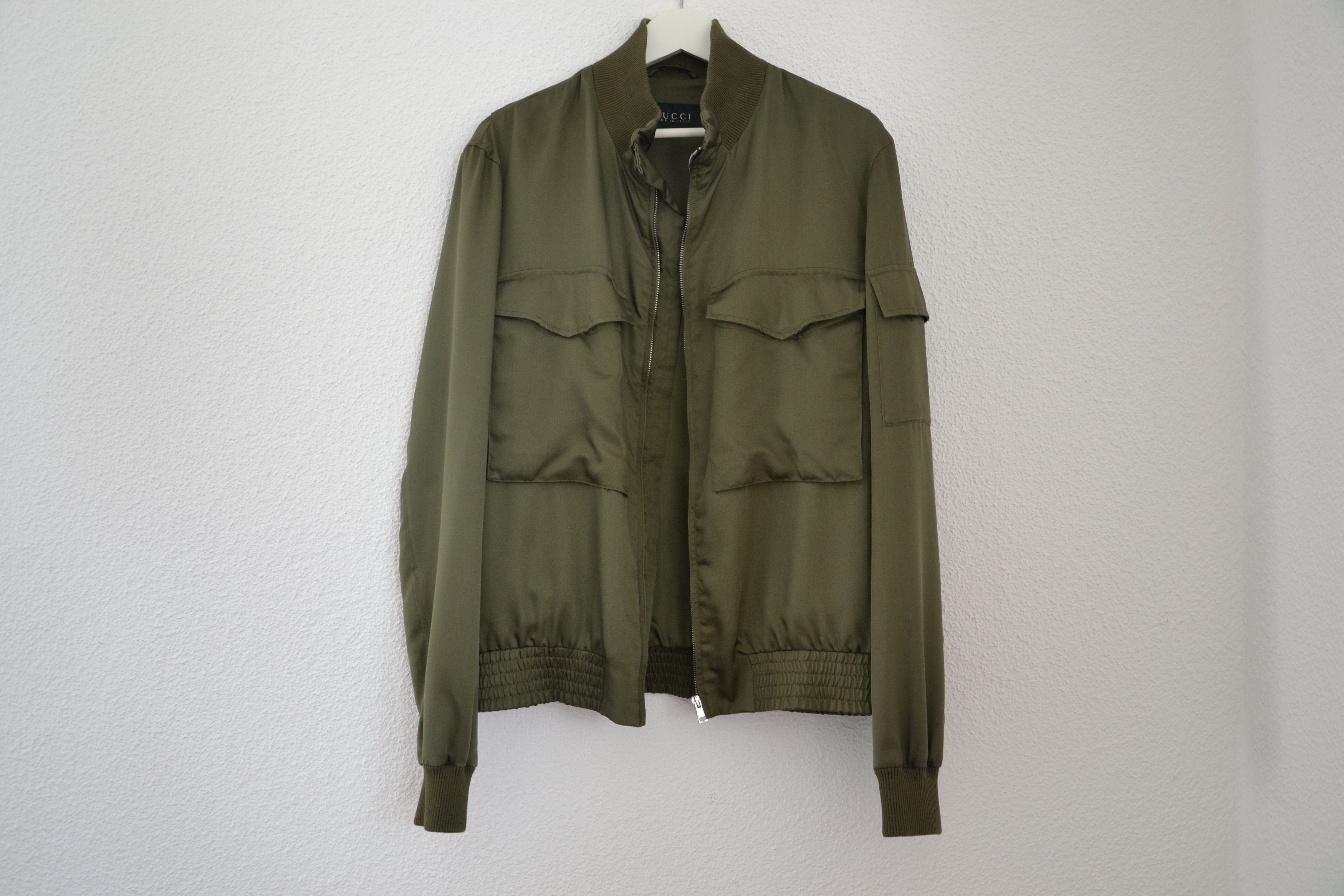 Gucci Silk military Bomber Jacket | Grailed