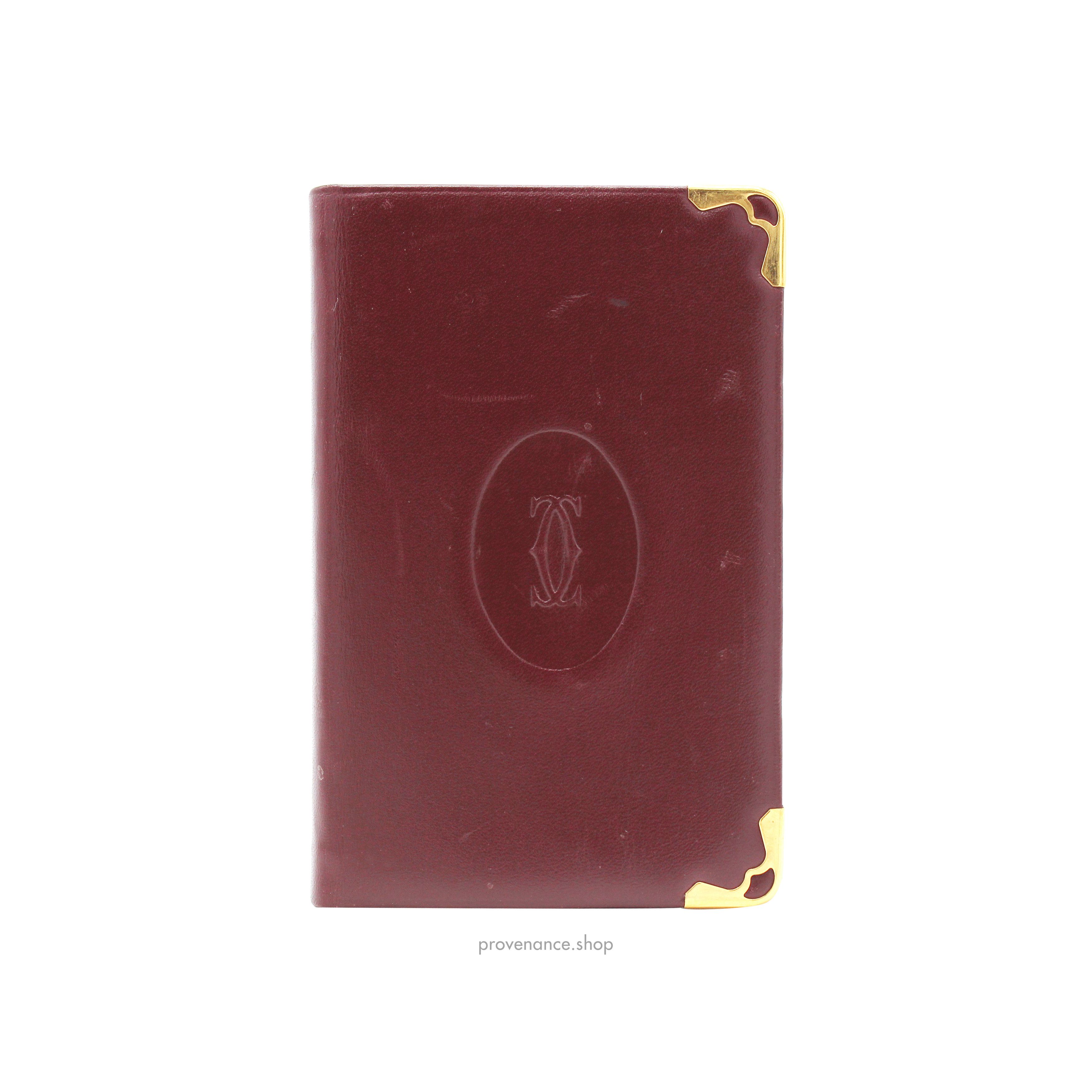 Cartier 🔴 Cartier Pocket Phone Book - Burgundy Calfskin Leather | Grailed