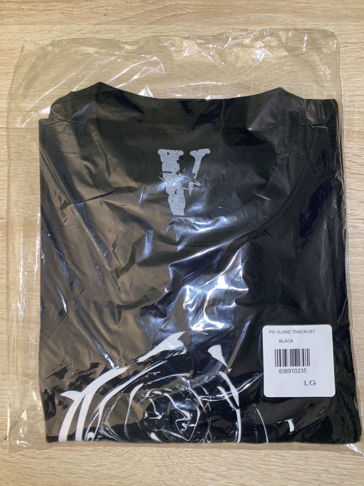 Vlone Vlone x Pop smoke tracklist black rose tee. Large. Receipt! | Grailed