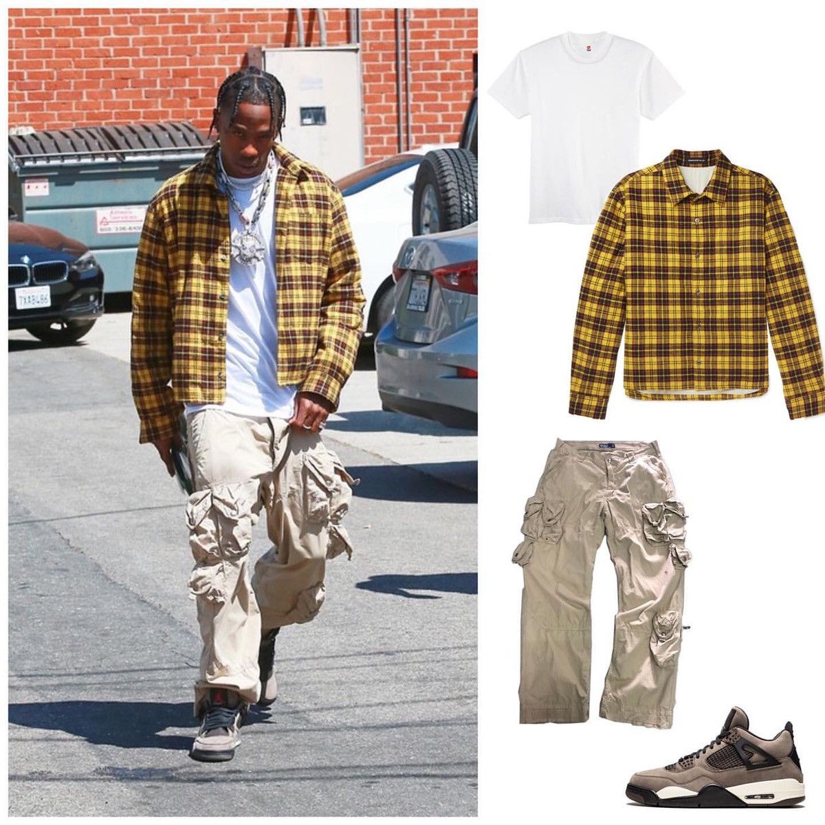 Polo Ralph Lauren Travis Scott outfit Ralph Lauren many pocket cargo ...