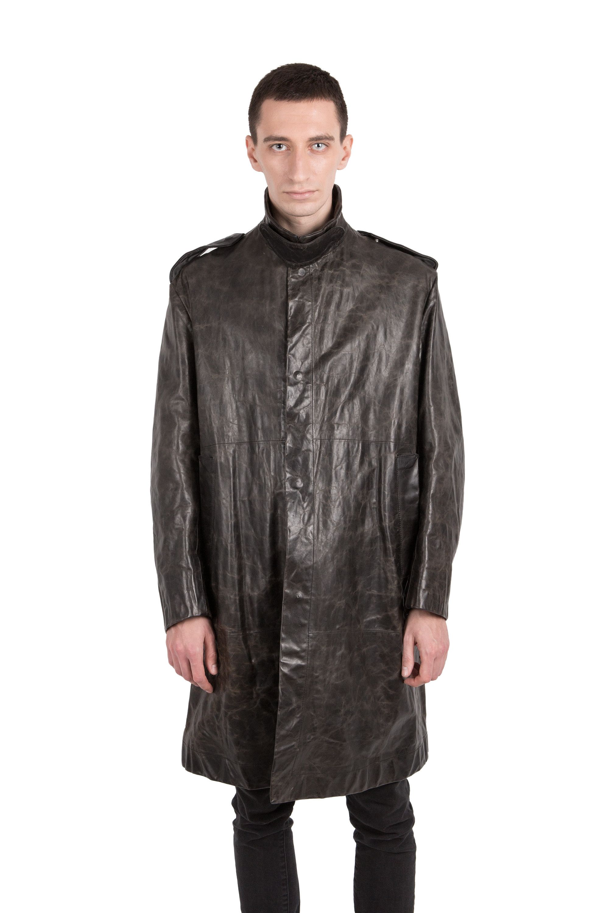 Obscur × Soderberg SÖDERBERG x Obscur Surveillance Calf Leather Coat ...