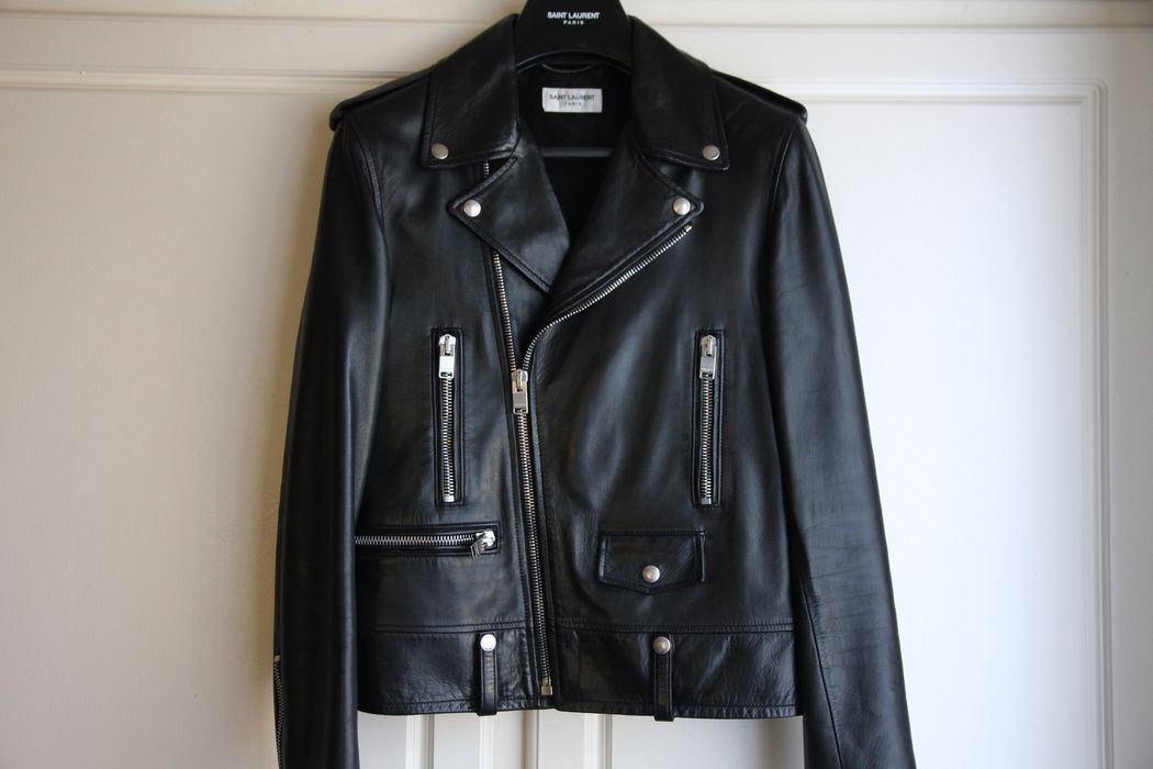 Saint Laurent Paris SS13 L01 Leather Biker Moto Jacket 48 46 | Grailed