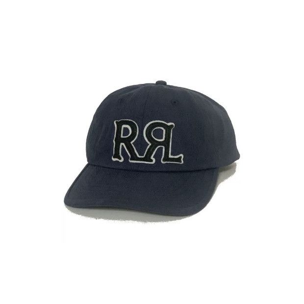 RRL Ralph Lauren RRL double R logo cap black navy khaki | Grailed