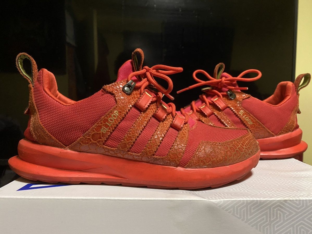 Adidas Adidas Red SnakeSkin Sloop | Grailed