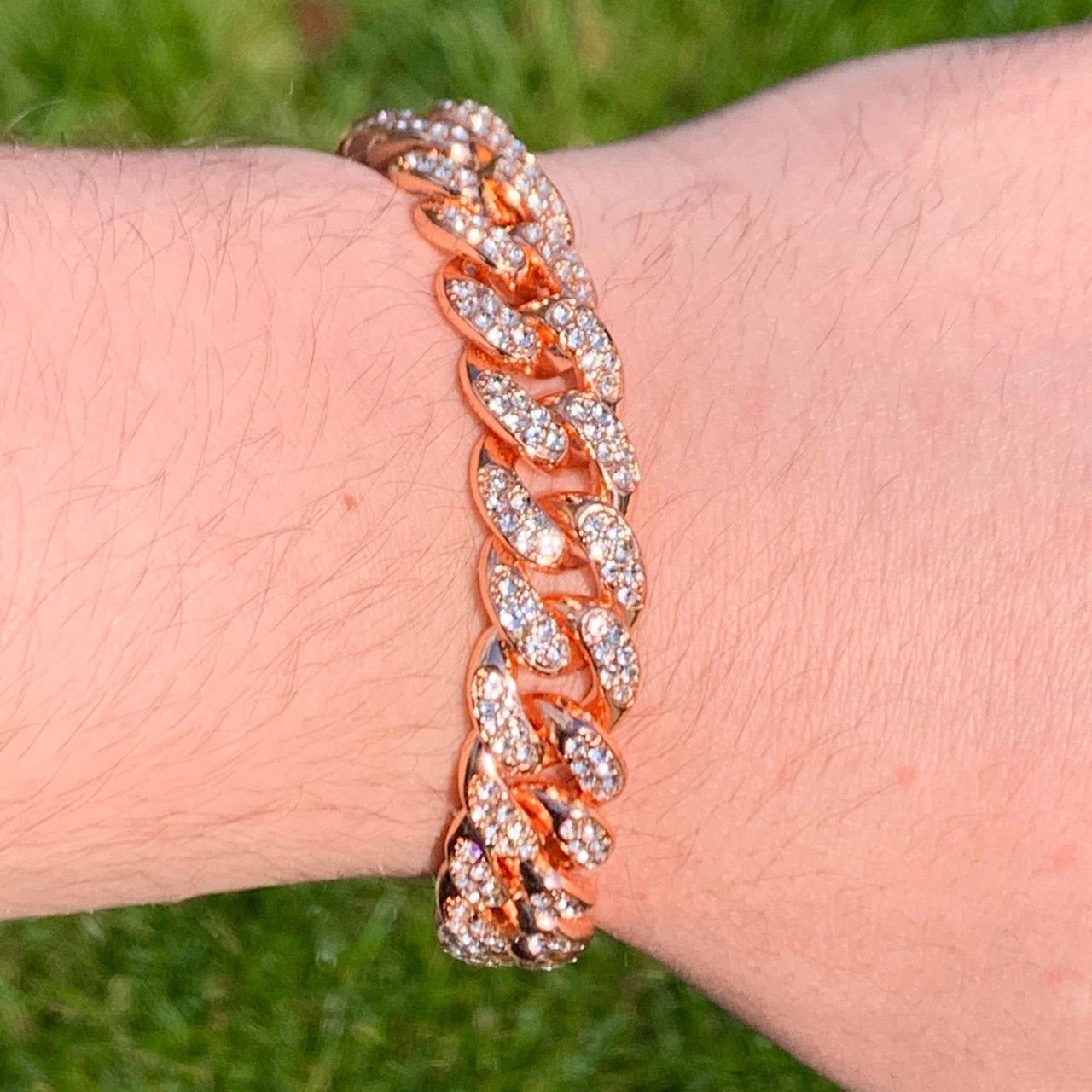 Cuban Link Chain Rose Gold Cuban Link Bracelet 13mm 7”/8” | Grailed