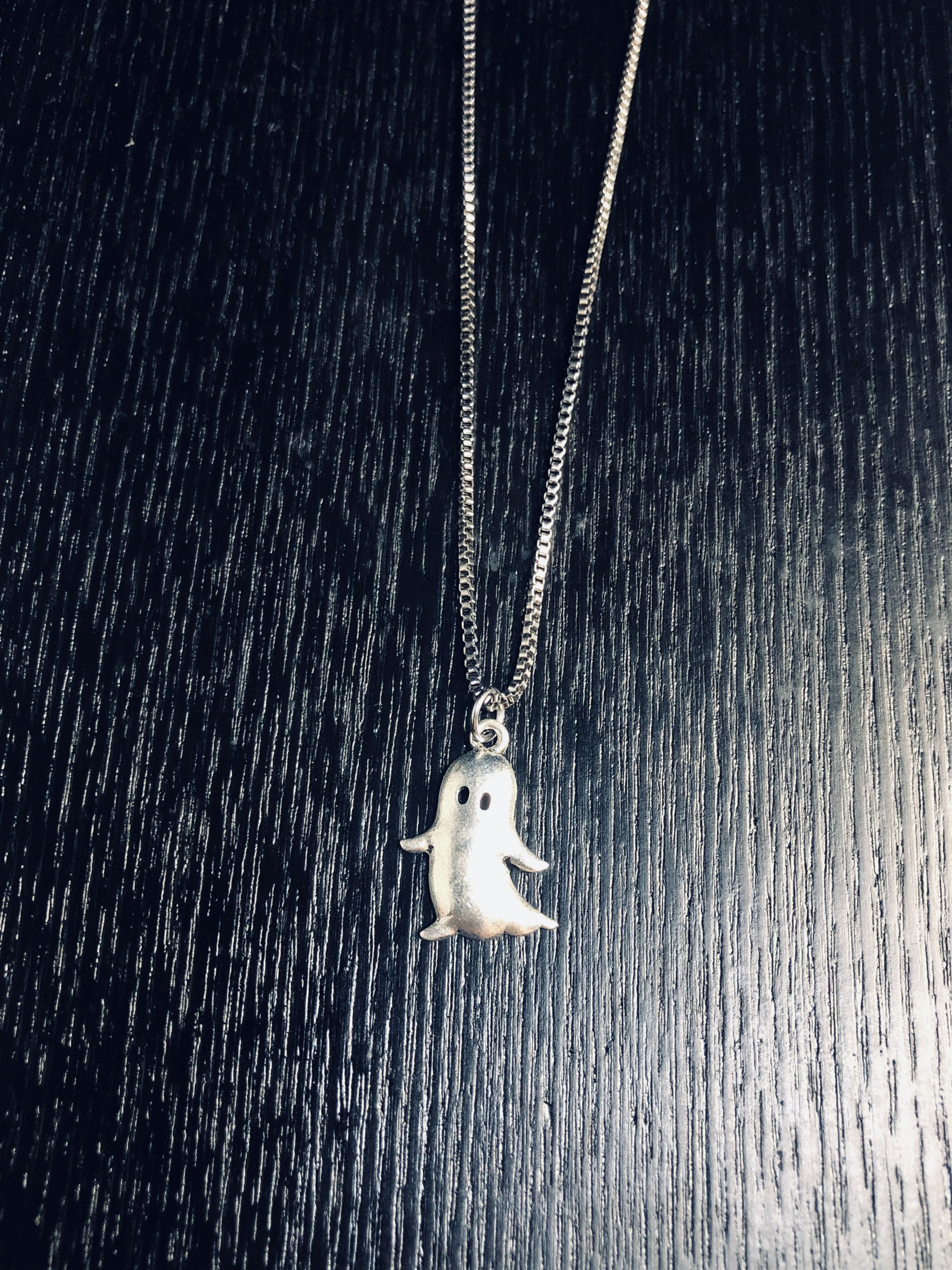 Chain Silver Ghost Pendant Chain Necklace 20”22” Thin Box | Grailed