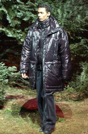 Raf Simons Raf Simons AW 02 'Virginia Creeper' Rubber Panel Bomber ...