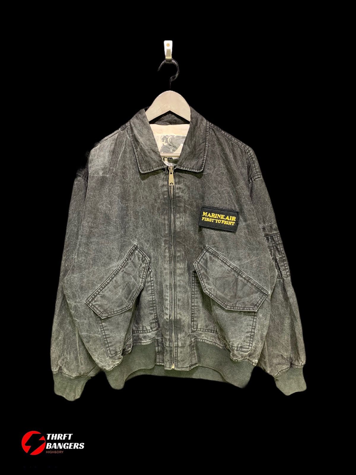 Japanese Brand Freesy Hotts Military Style Big Embodied Logo Flight ...