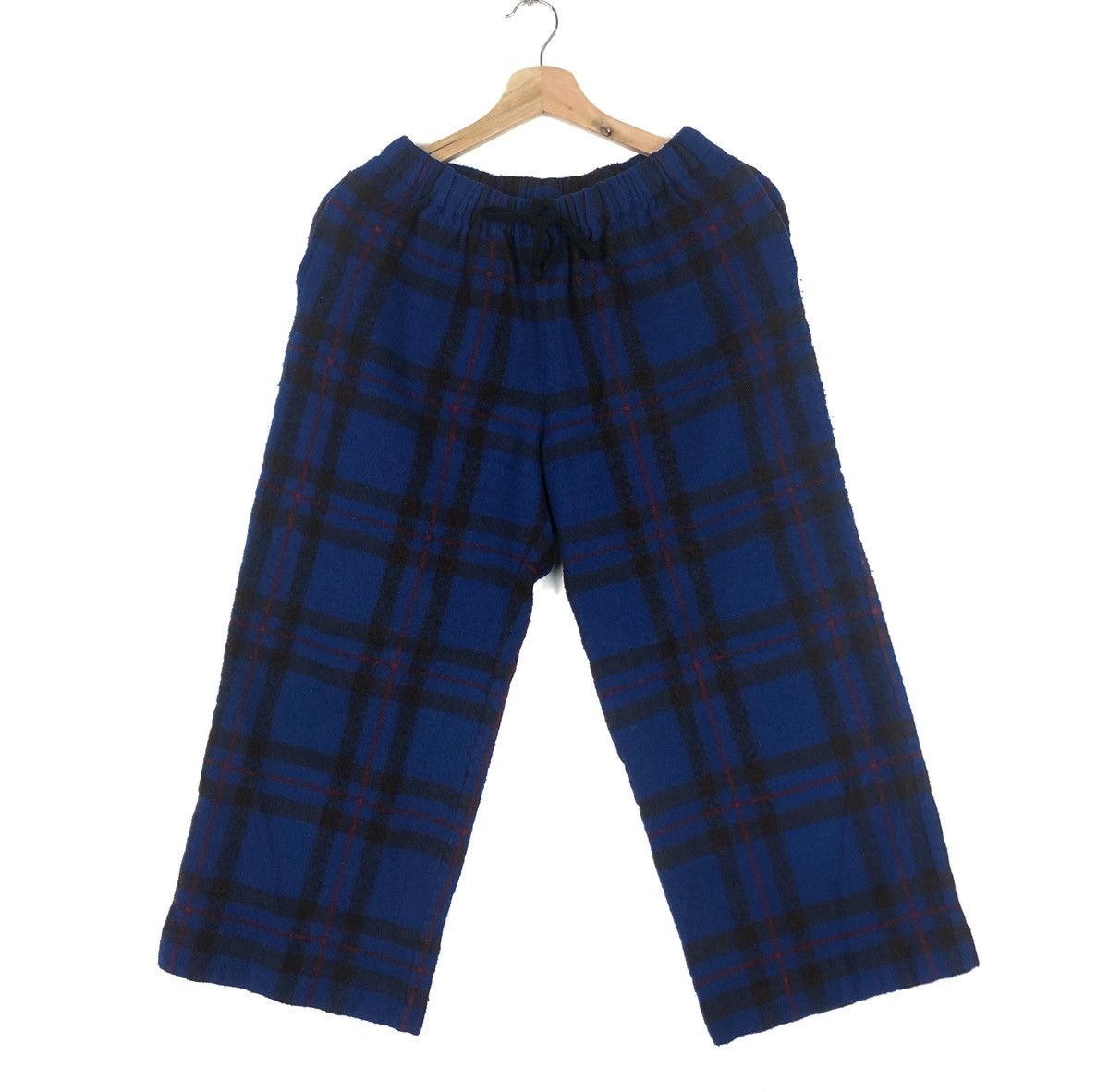Comme des Garcons CDG TRICOT AW2004 Sweatpants Jogger Pant Blue Tartan ...