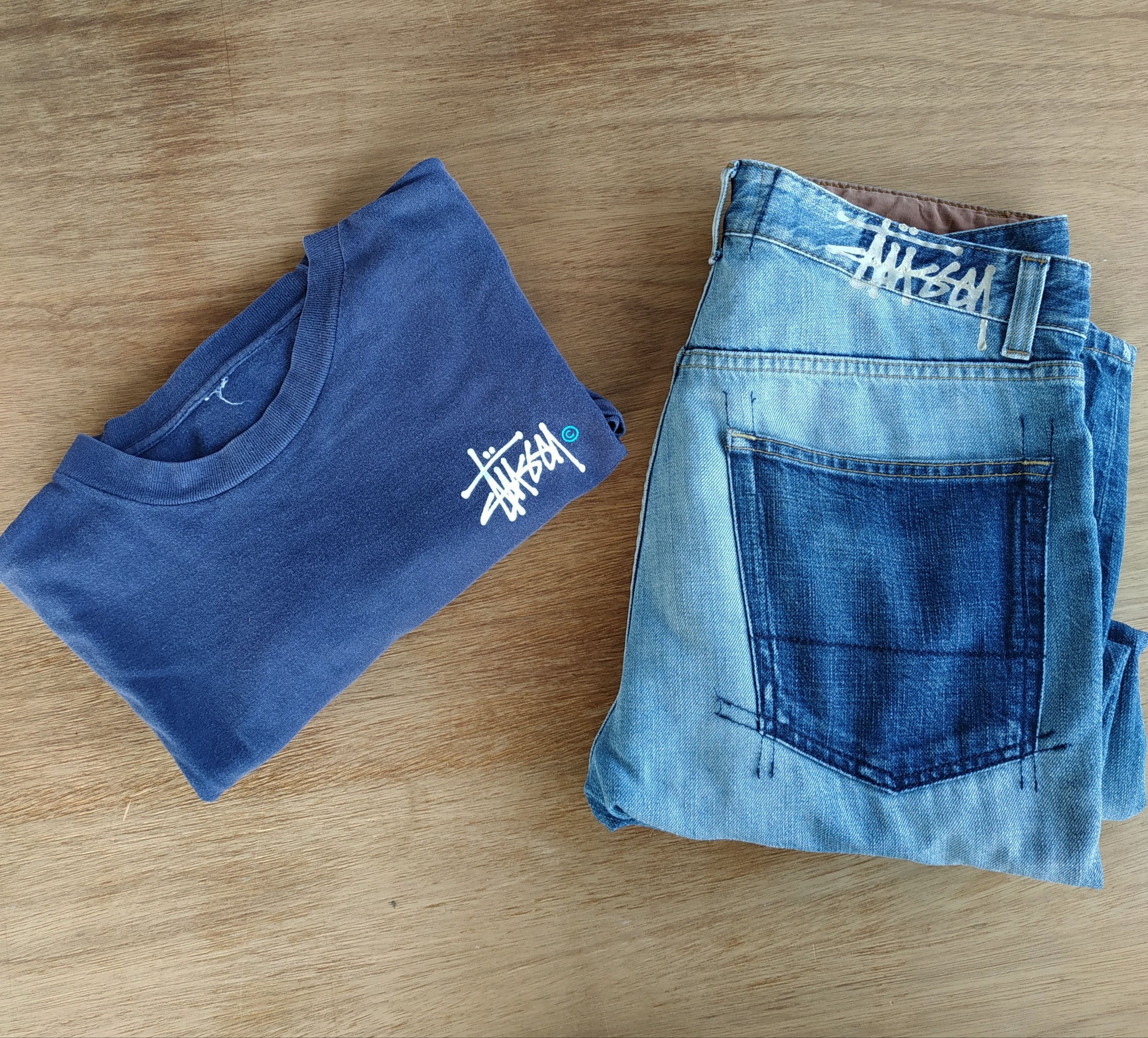 Stussy SET COMBO DENIM STUSSY & T-SHIRTS STUSSY | Grailed