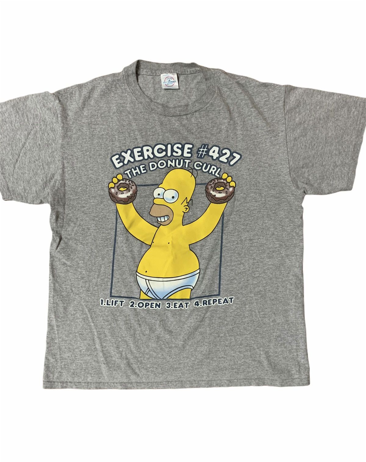 Vintage Vintage x Simpsons 2000s Homer Exercise Shirt | Grailed