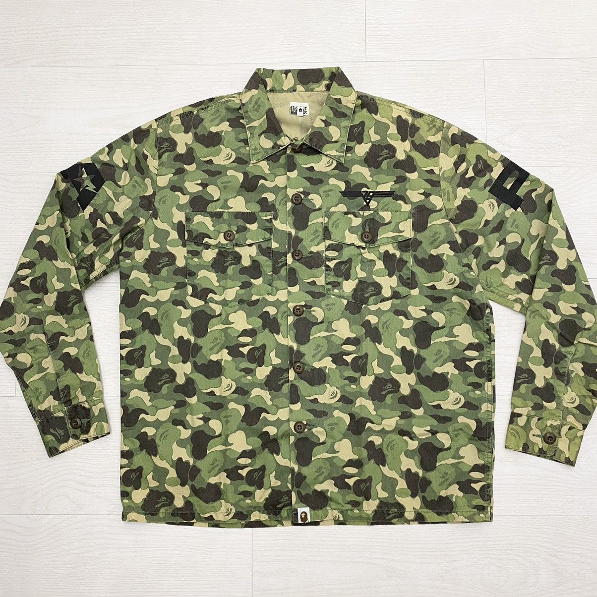 Bape Bape camo military shirt Bapesta Ape Nigo general Pharrell | Grailed