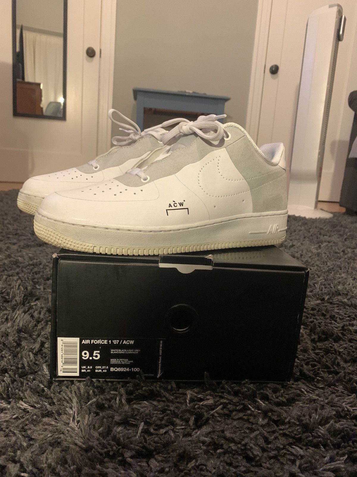 Nike A Cold Wall x Air Force 1 Low White 2018 | Grailed