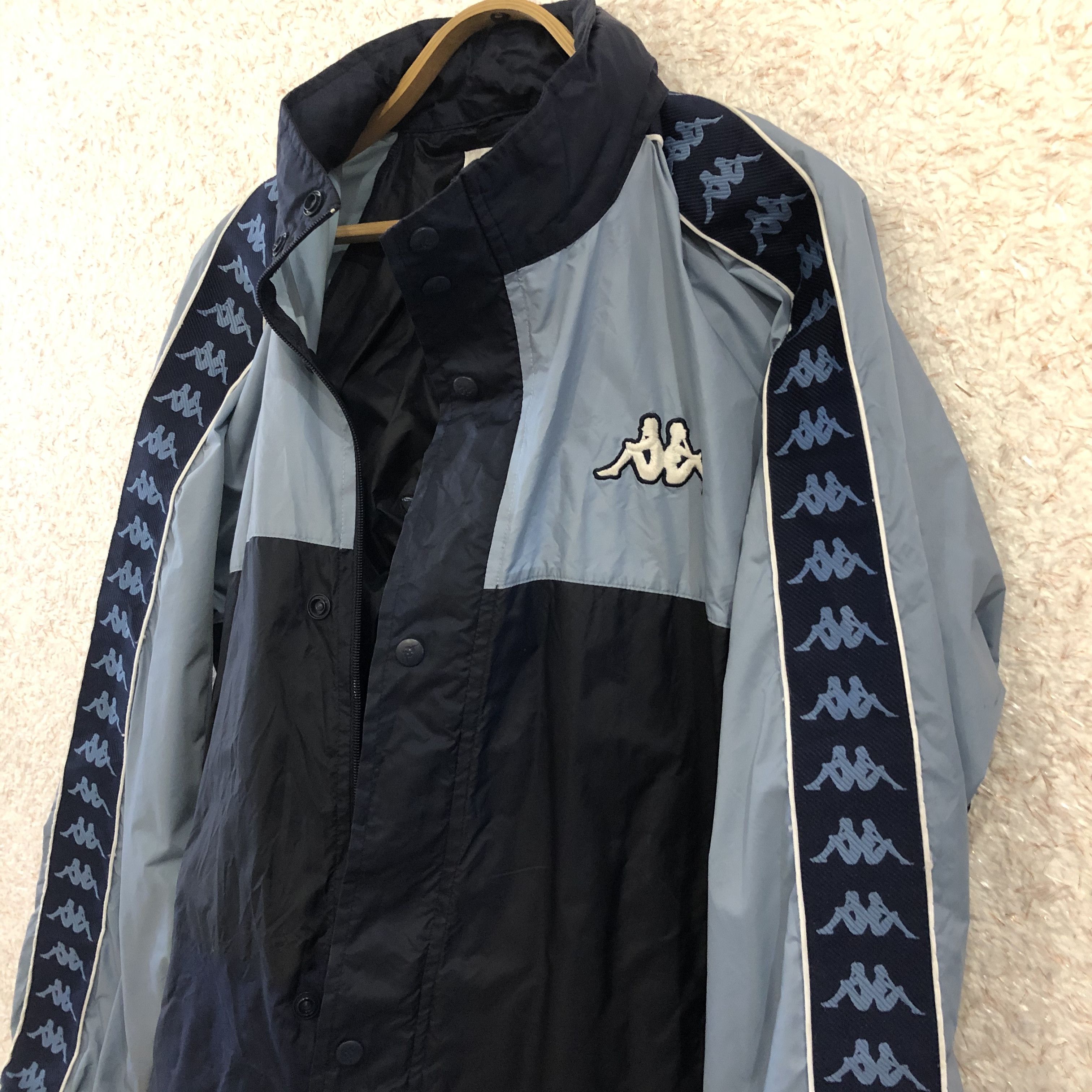 Kappa Kappa Vintage, Raincoat Stripes Logo on Sleeve M | Grailed