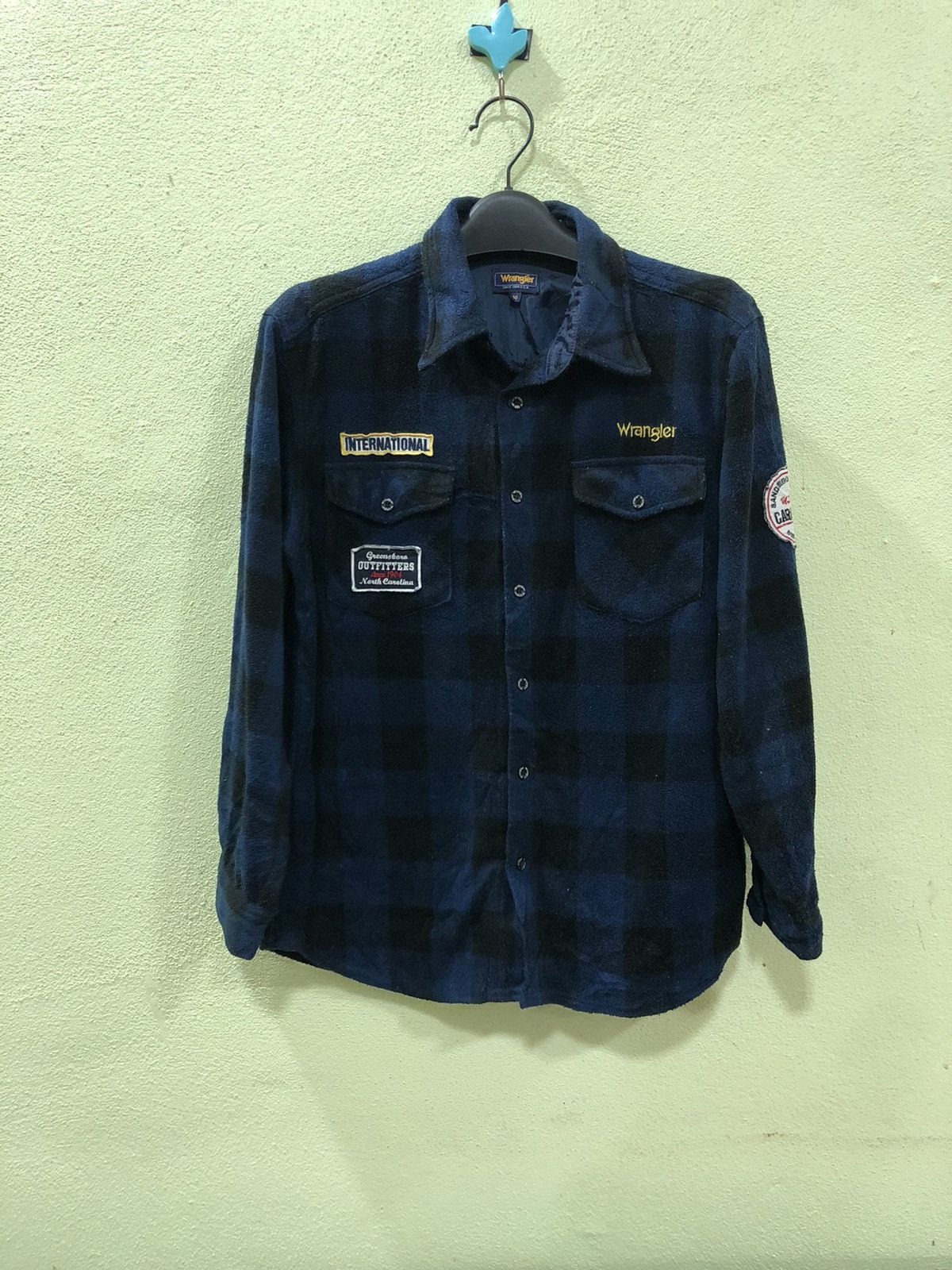 Wrangler Wrangler Fleece button up patches | Grailed